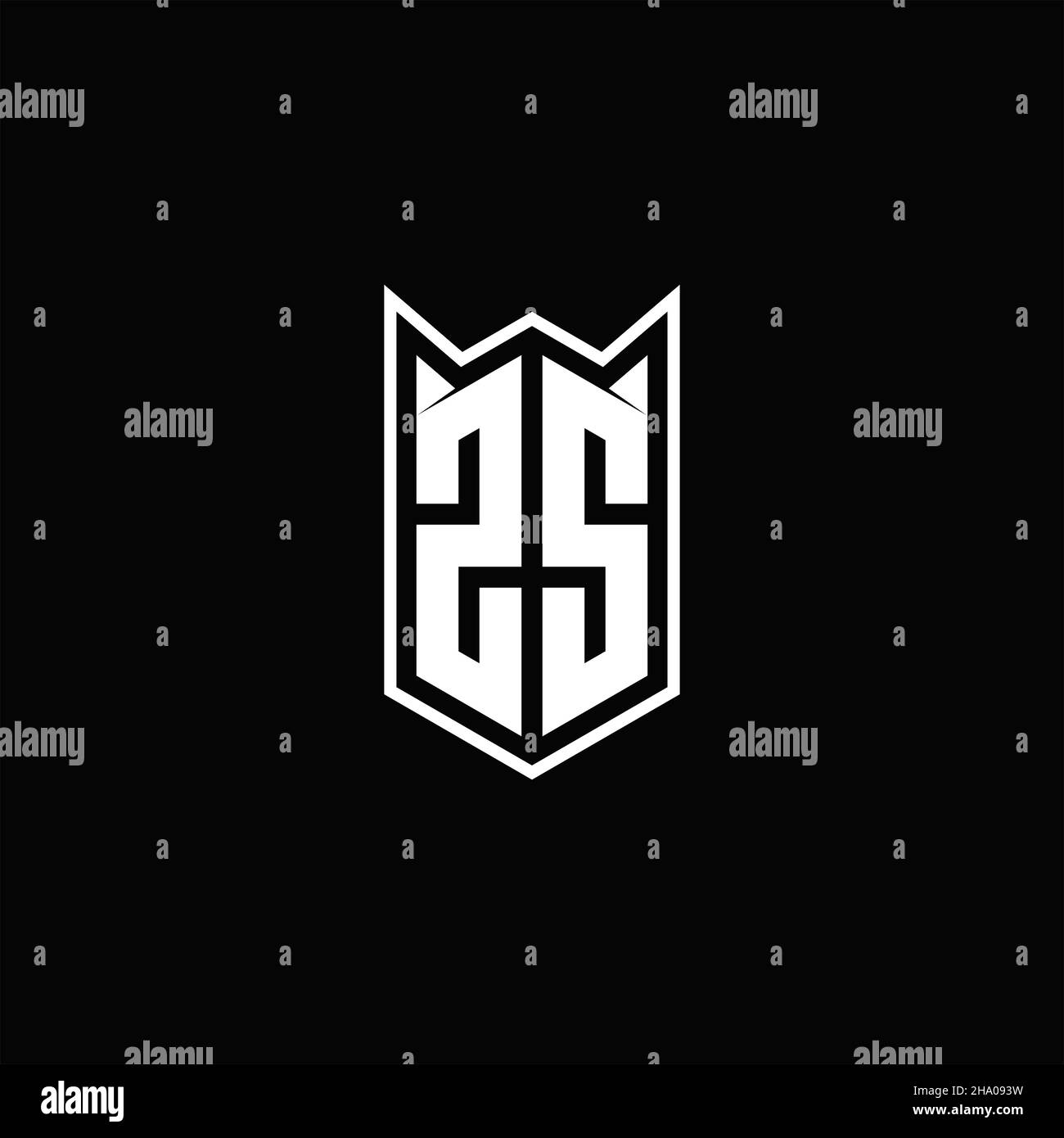 Das Monogramm des Logos mit Schildform Designs Vorlage Vektor-Symbol ...