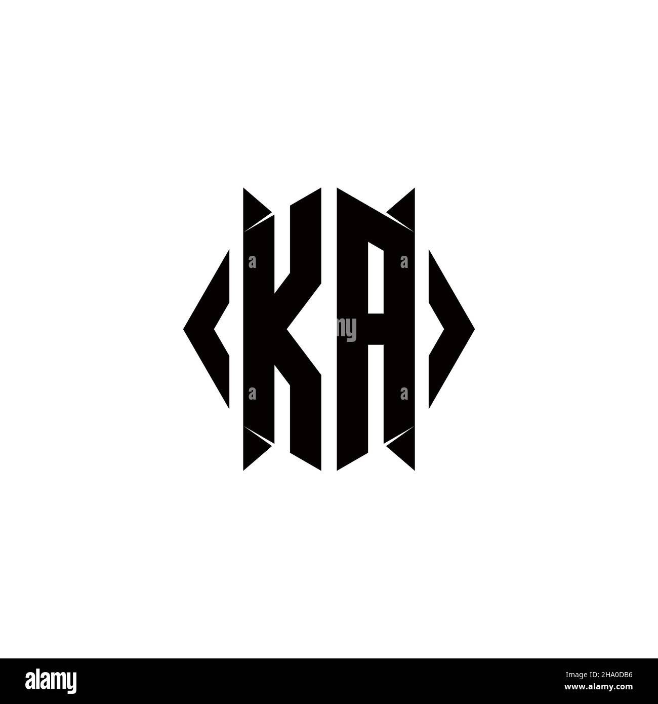 KA Logo Monogramm Mit Schild Form Designs Vorlage Vektor Symbol Modern ka-logo-monogramm-mit-schild-form-designs-vorlage-vektor-symbol-modern