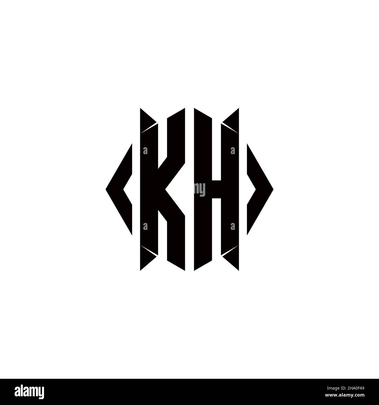 KH Logo Monogramm mit Schild Form Designs Vorlage Vektor-Symbol modern ...
