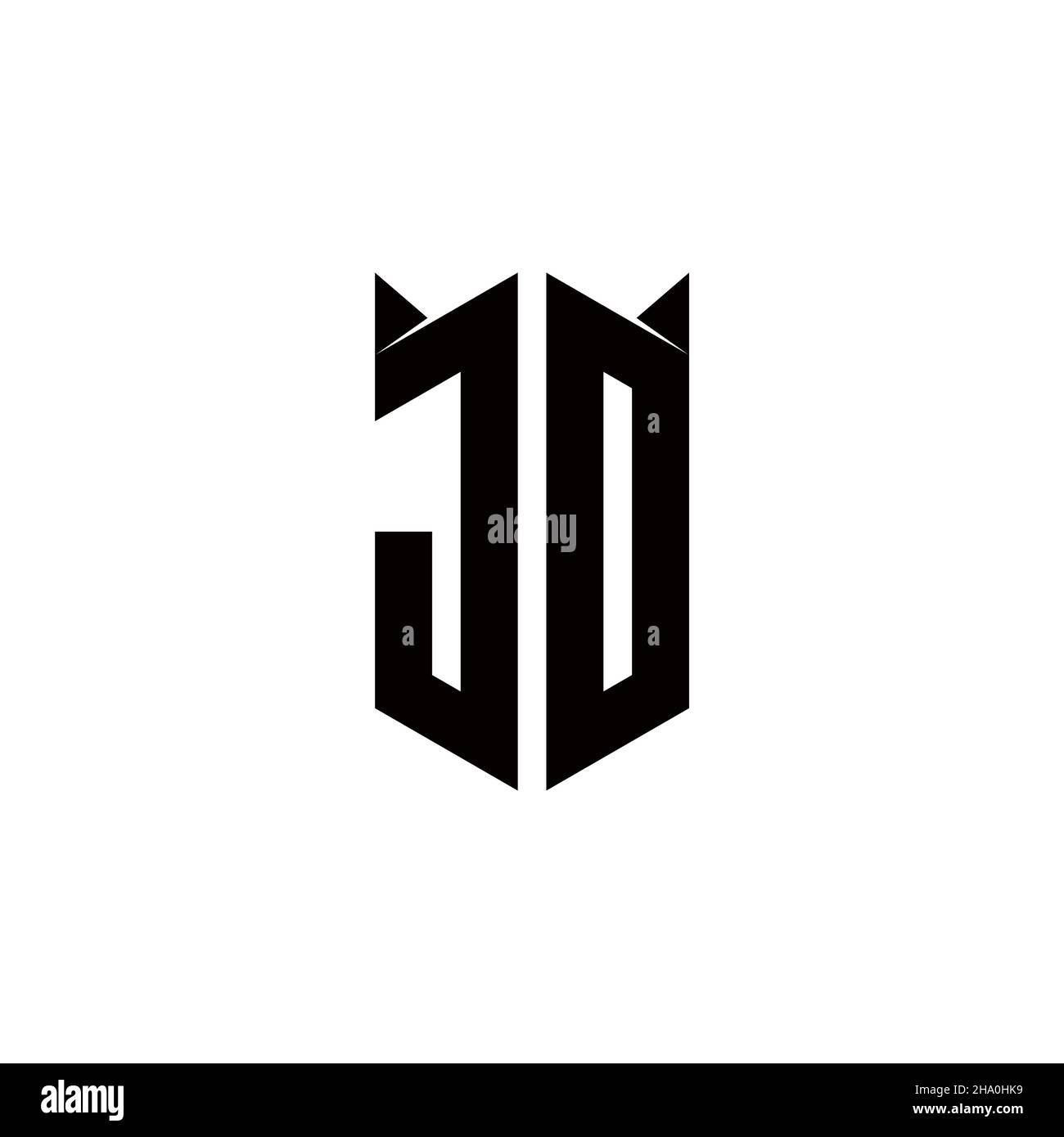 JD Logo Monogramm mit Schild Form Designs Vorlage Vektor-Symbol modern ...