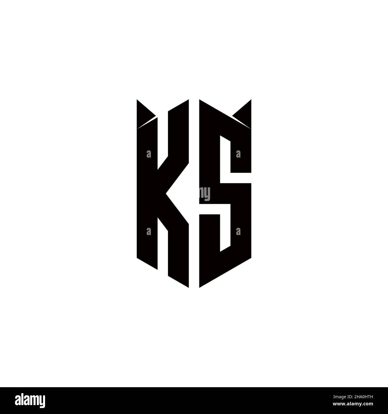 KS Logo Monogramm mit Schild Form Designs Vorlage Vektor-Symbol modern ...