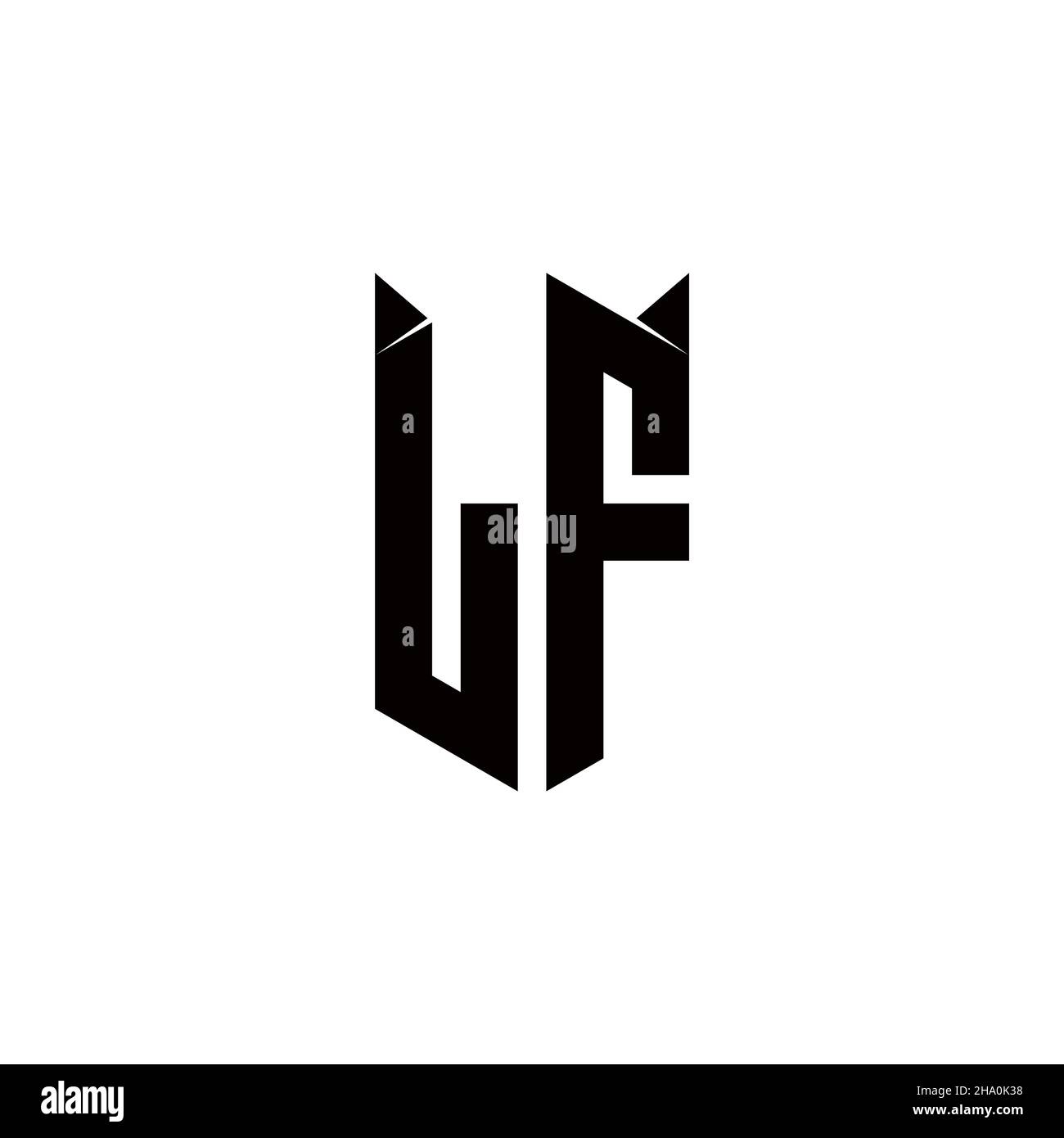LF Logo Monogramm mit Schild Form Designs Vorlage Vektor-Symbol modern ...