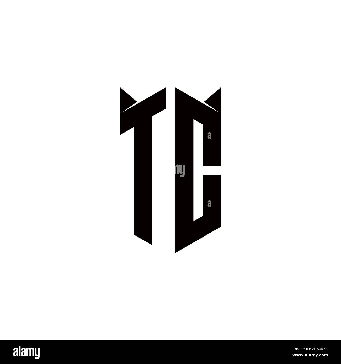TC Logo Monogramm mit Schild Form Designs Vorlage Vektor-Symbol modern ...