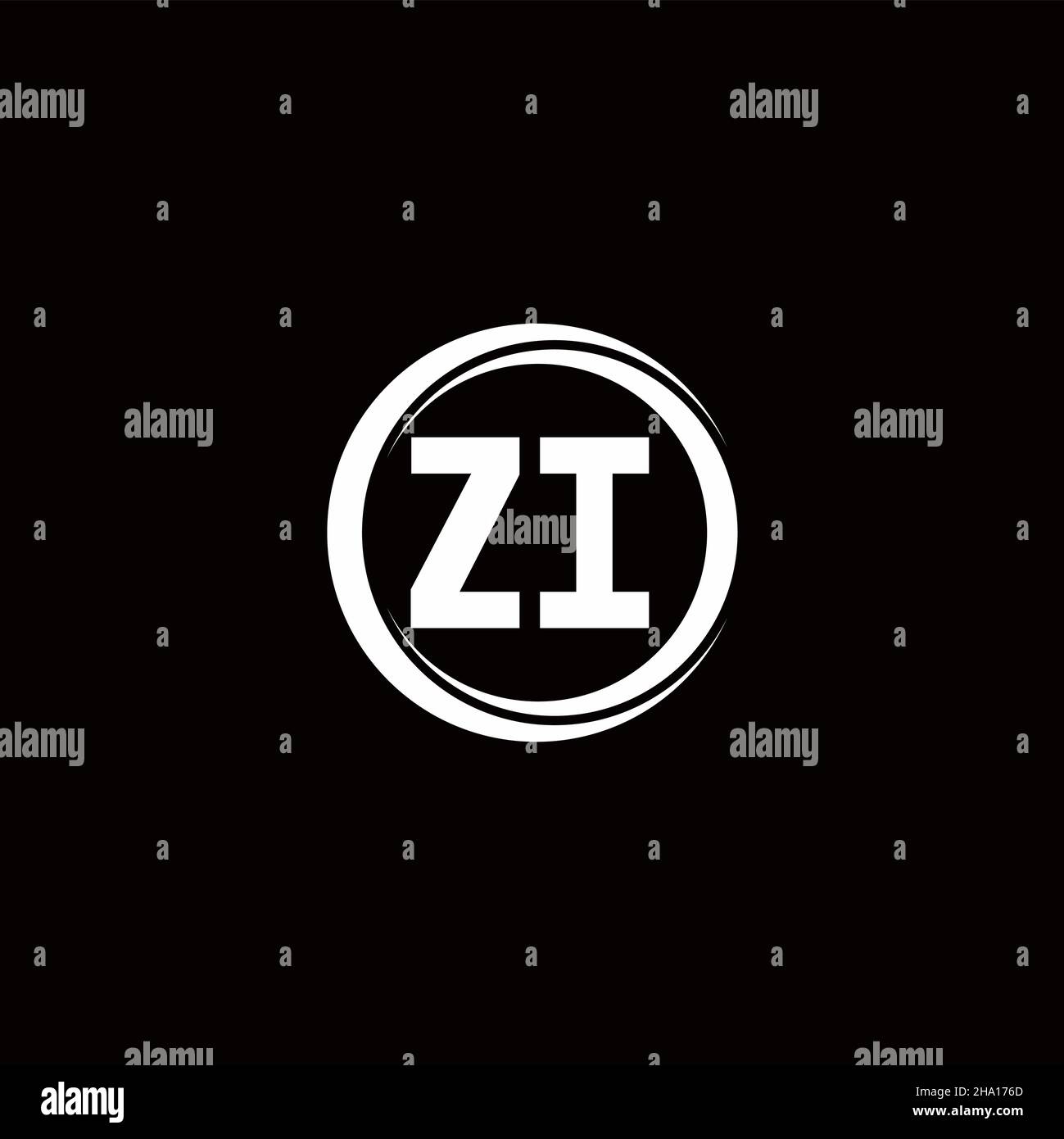 Zi initialen logo Stock-Vektorgrafiken kaufen - Alamy