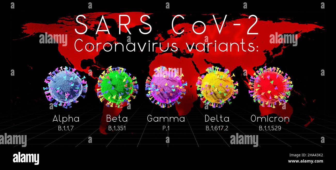 SARS-CoV-2 Covid-19 Coronavirus-Varianten: Alpha, Beta, Gamma, Delta ...