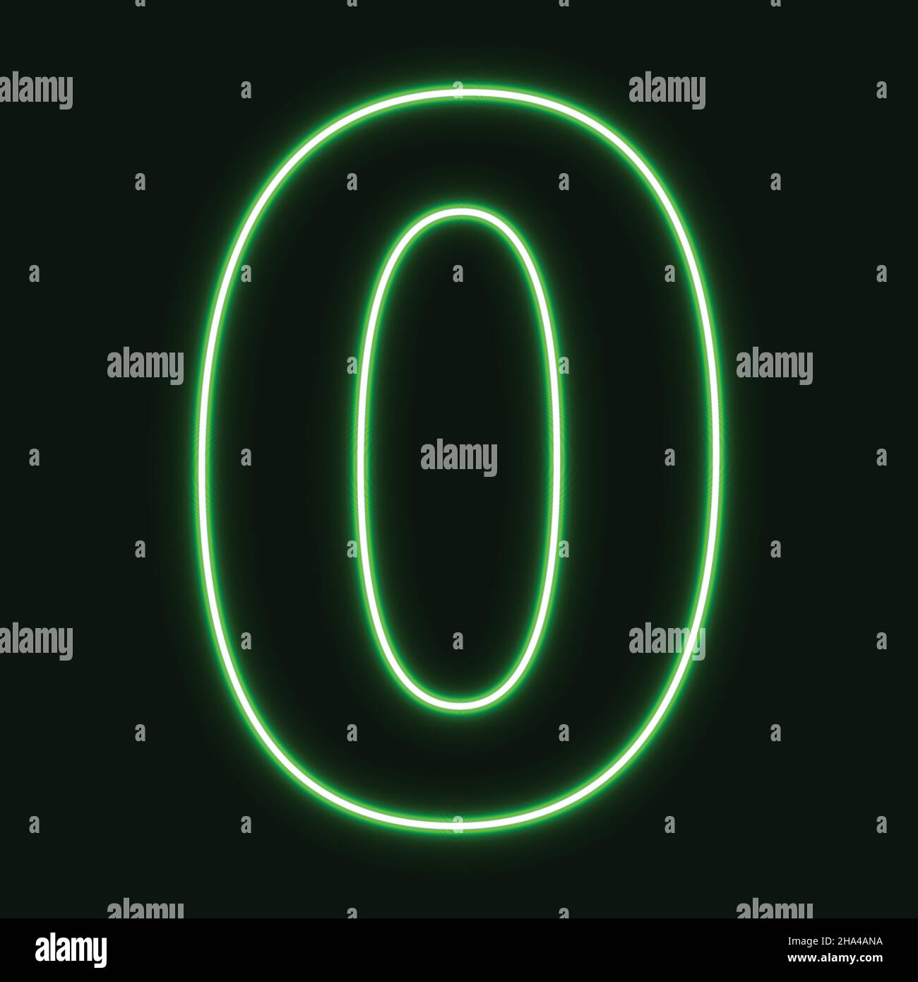 Neon Zahl Null Symbol Neon Zeichen Vektor. vektor-Illustration Stock ...