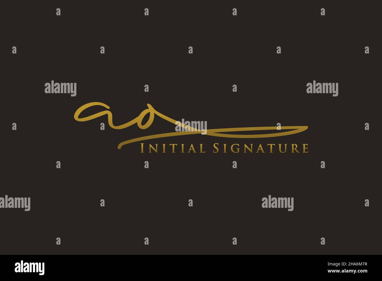 AO Letter Signature Logo Template Elegantes Design-Logo ...