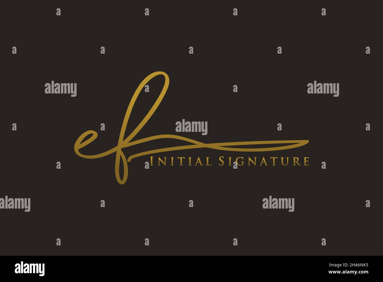 EF Letter Signature Logo Template Elegantes Design-Logo ...