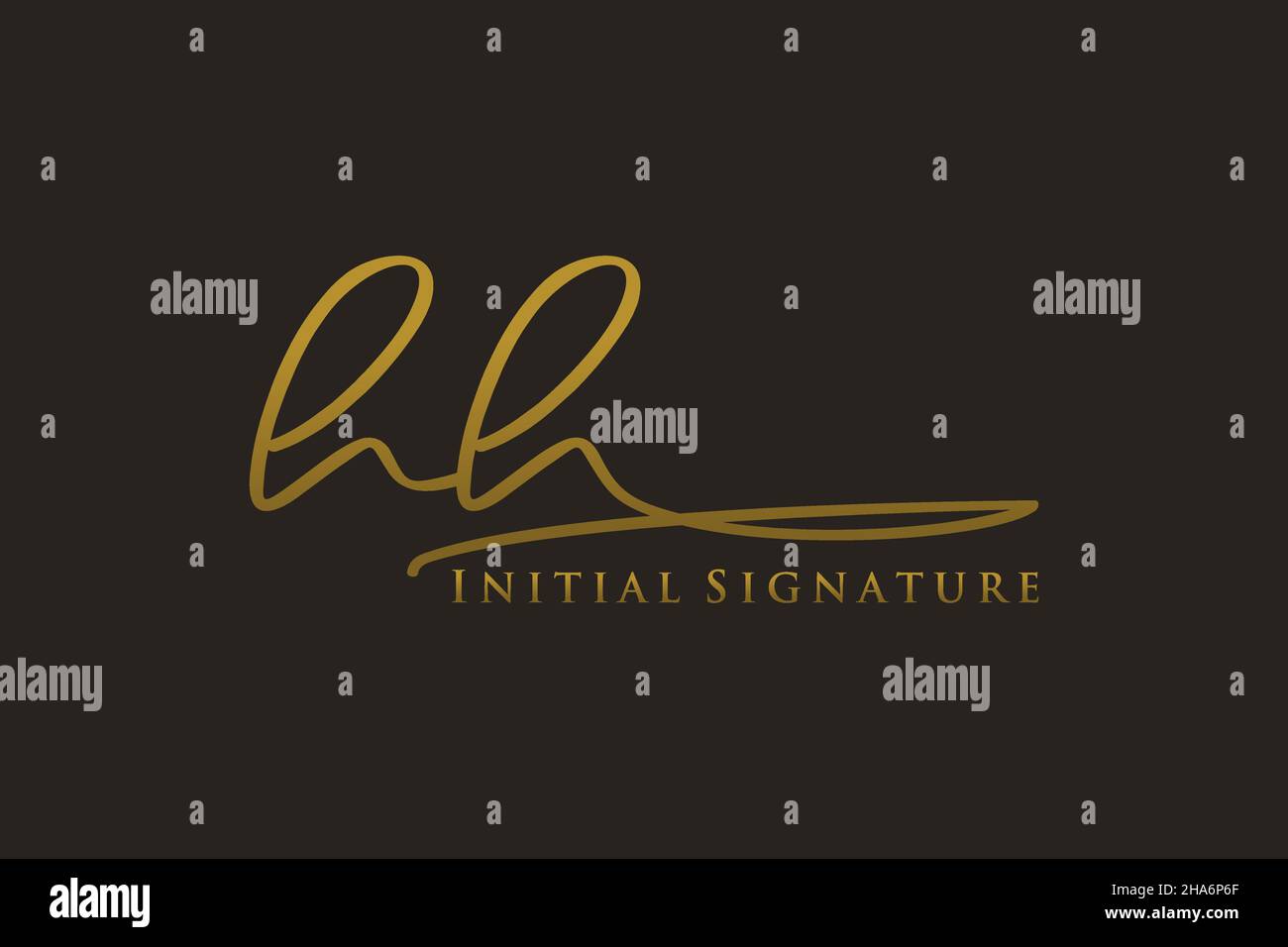 HH Letter Signature Logo Template Elegantes Design-Logo ...