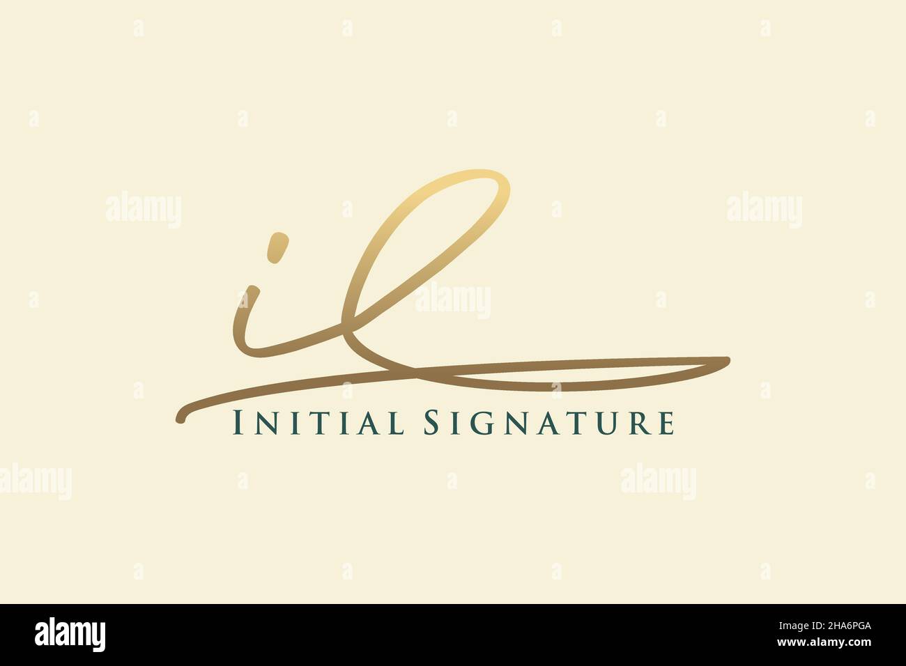 IL Letter Signature Logo Template Elegantes Design-Logo ...