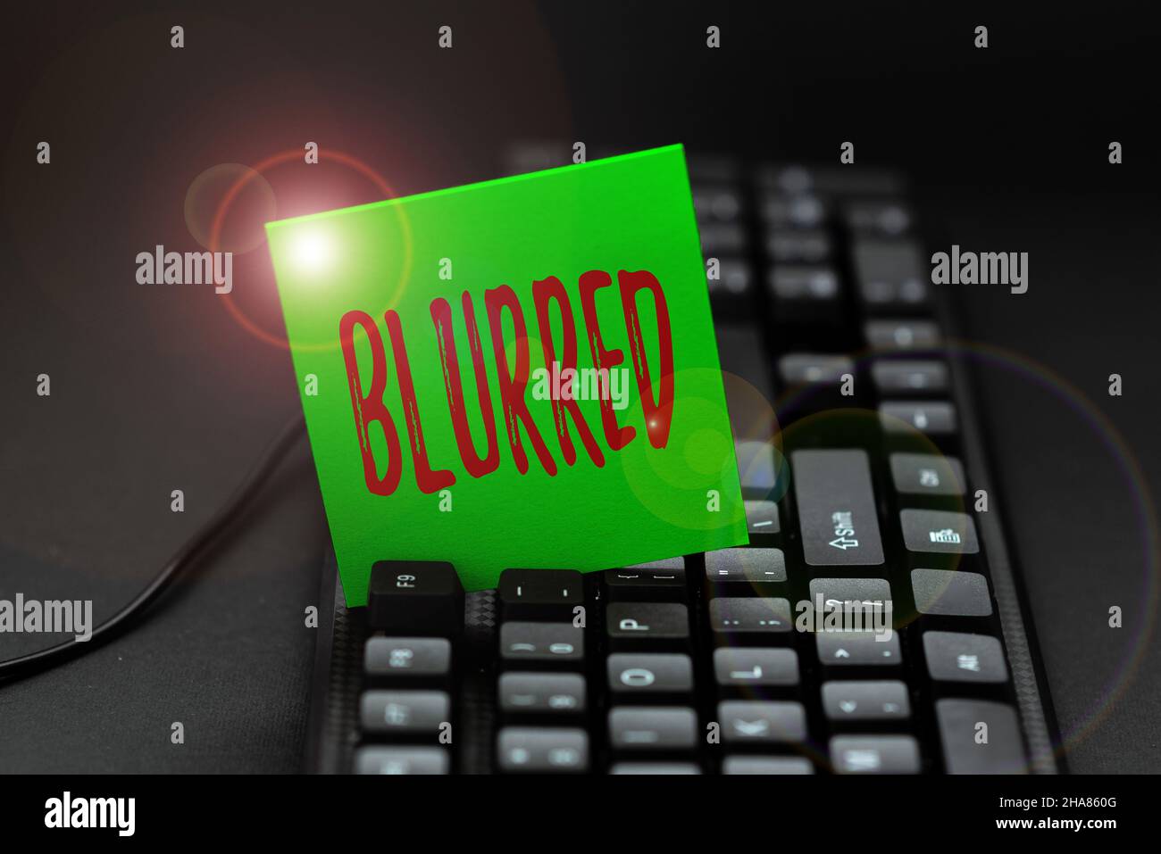 Textzeichen mit verschwommenem Text. Konzept Bedeutung kann nicht oder ...