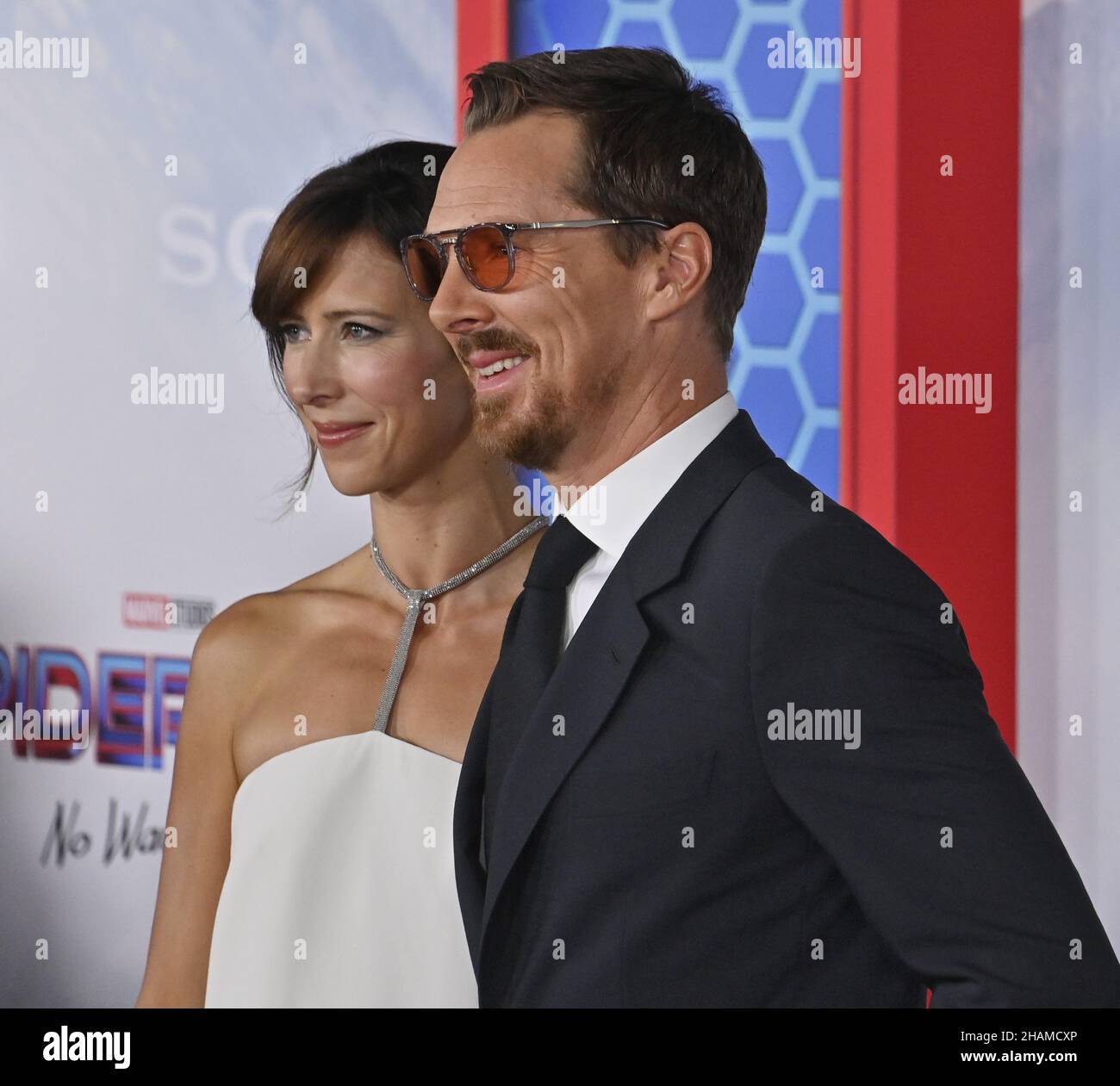 Das Darstellermitglied Benedict Cumberbatch und seine Frau Sophie ...