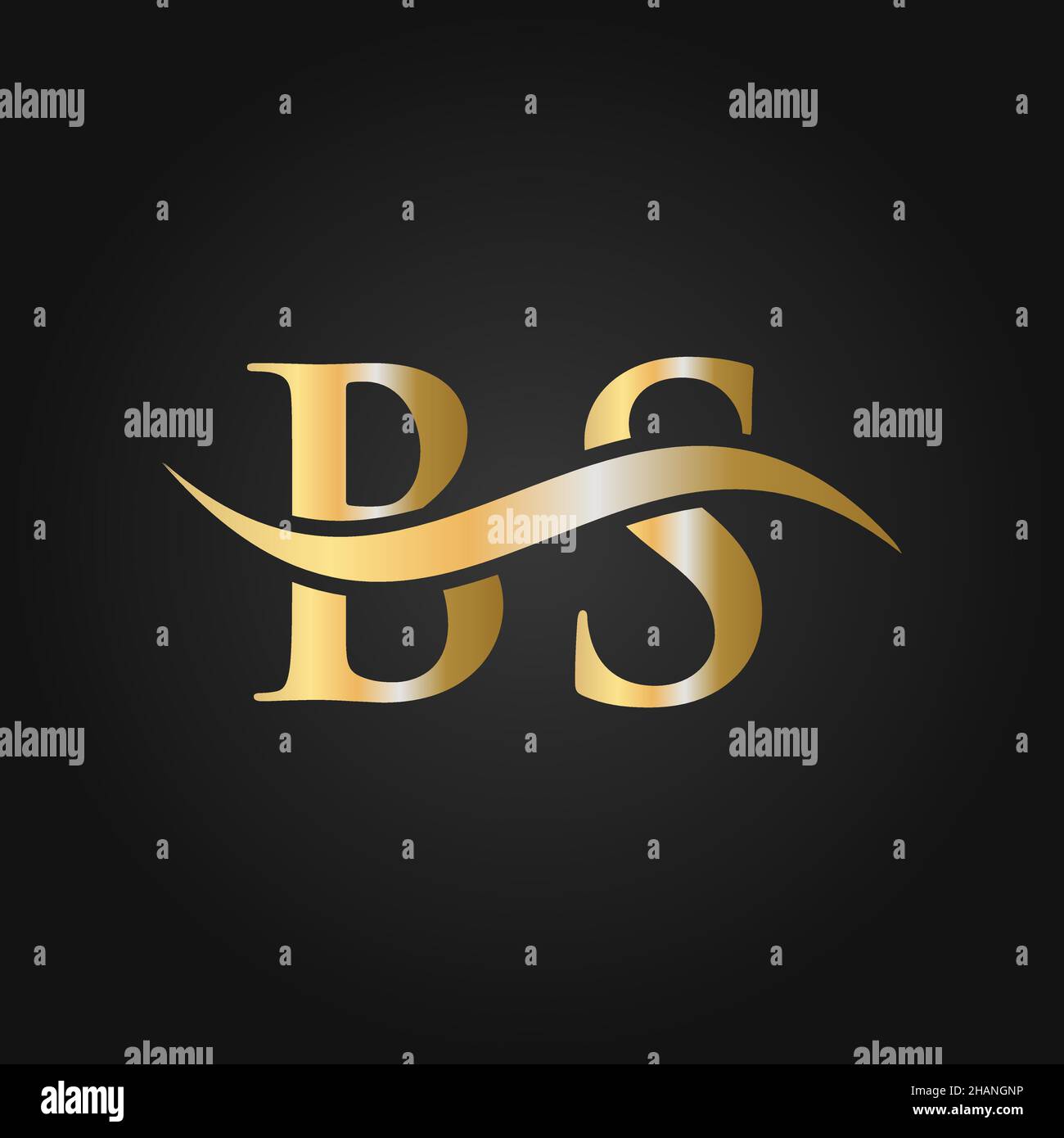 Design-Vorlage für BS-Logo-Zeichen im Letter-Format. BS, B S Buchstabe ...