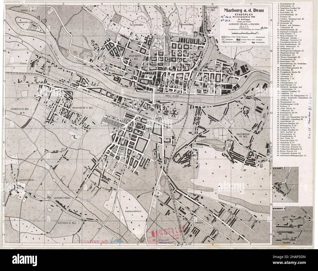Alter stadtplan von maribor -Fotos und -Bildmaterial in hoher Auflösung ...