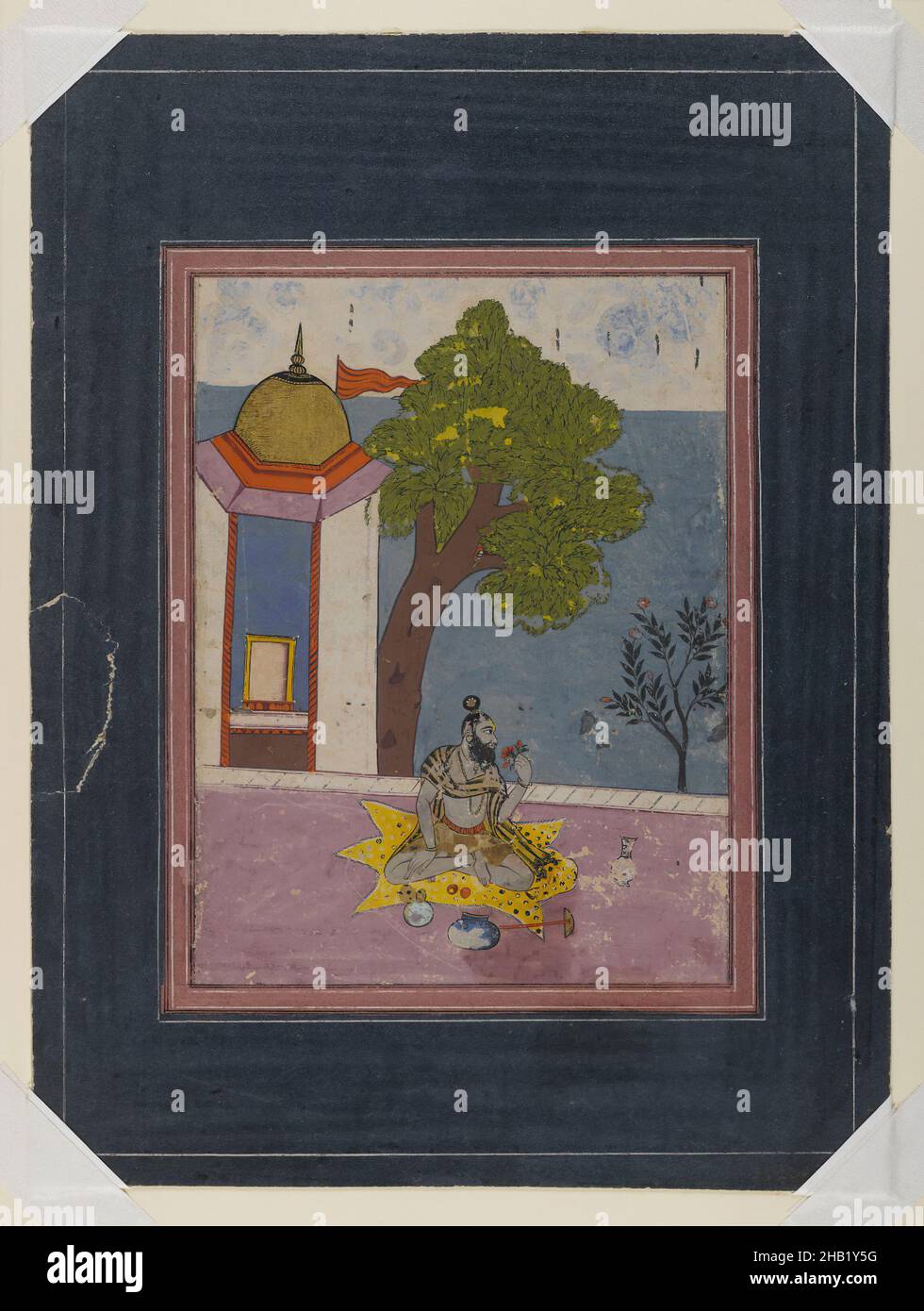 Devagandhara Ragini, indisch, opakes Aquarell und Gold auf Papier, Ende ...