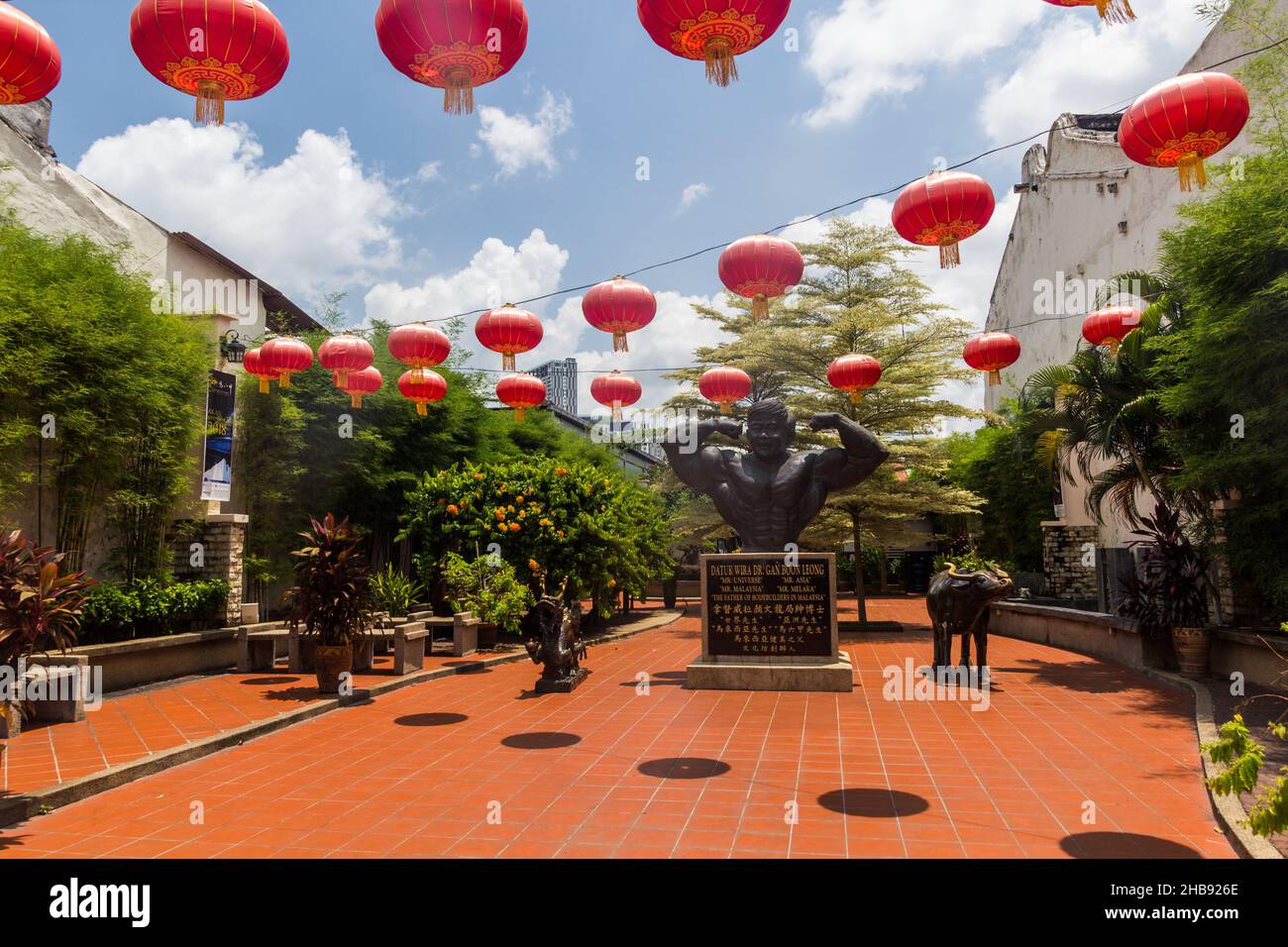 MALACCA, MALAYASIA - 19. MÄRZ 2018: Statue von Datuk Wira Dr. Gan Boon ...