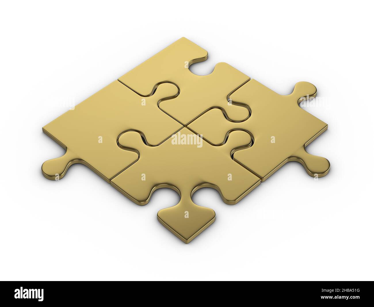 Metal gold puzzle pieces 3d -Fotos und -Bildmaterial in hoher Auflösung ...