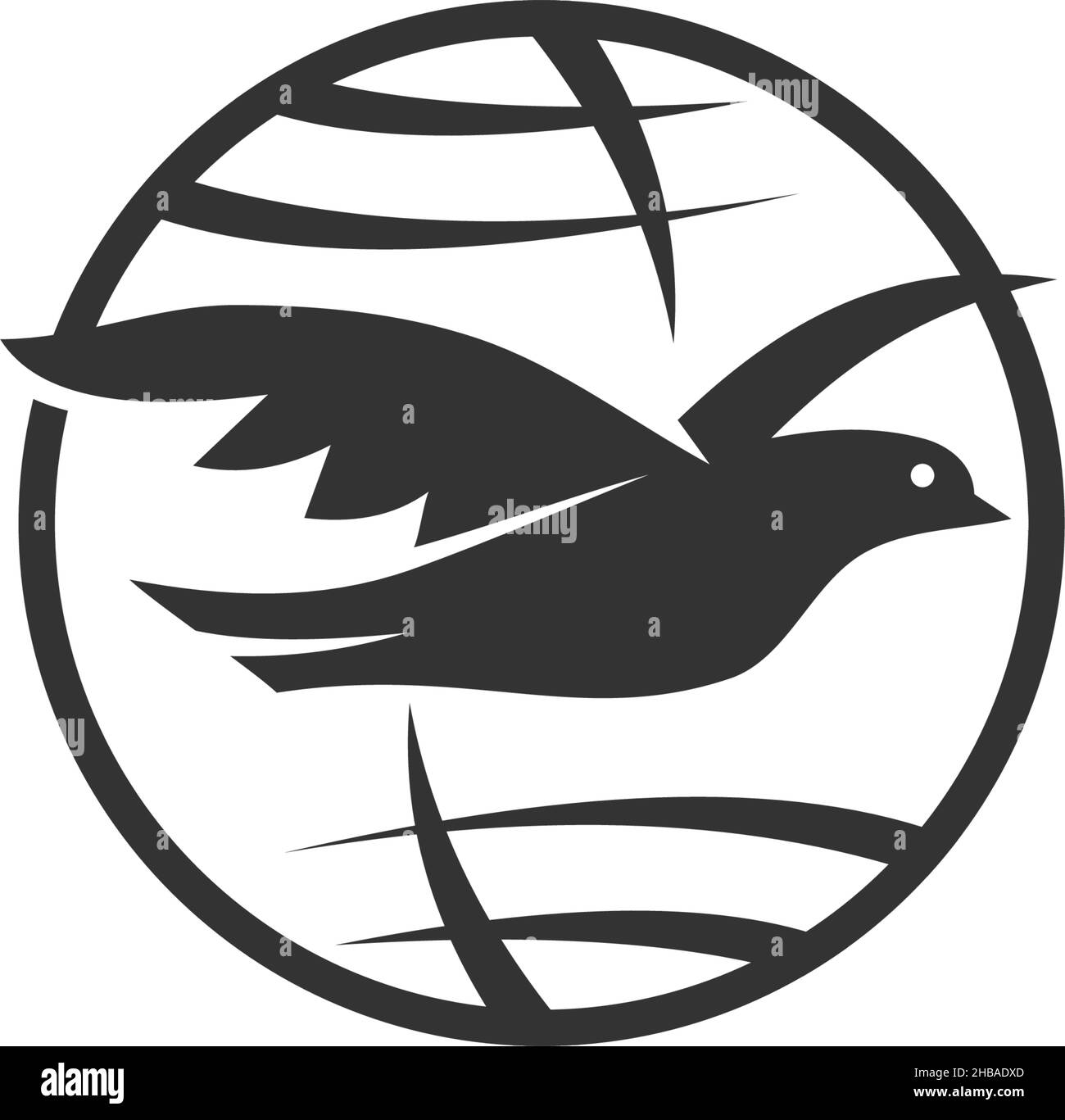 Taubentaube, Die Welt-Symbol-Vorlage Isoliert Stock-Vektorgrafik - Alamy