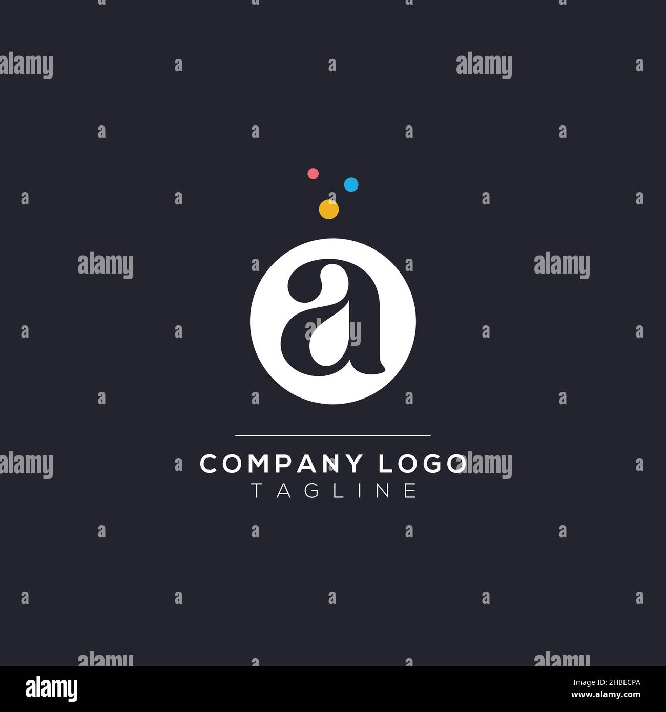 Punkte Buchstabe A Logo. Ein Briefdesign-Vektor mit Punkten. Vektor ...