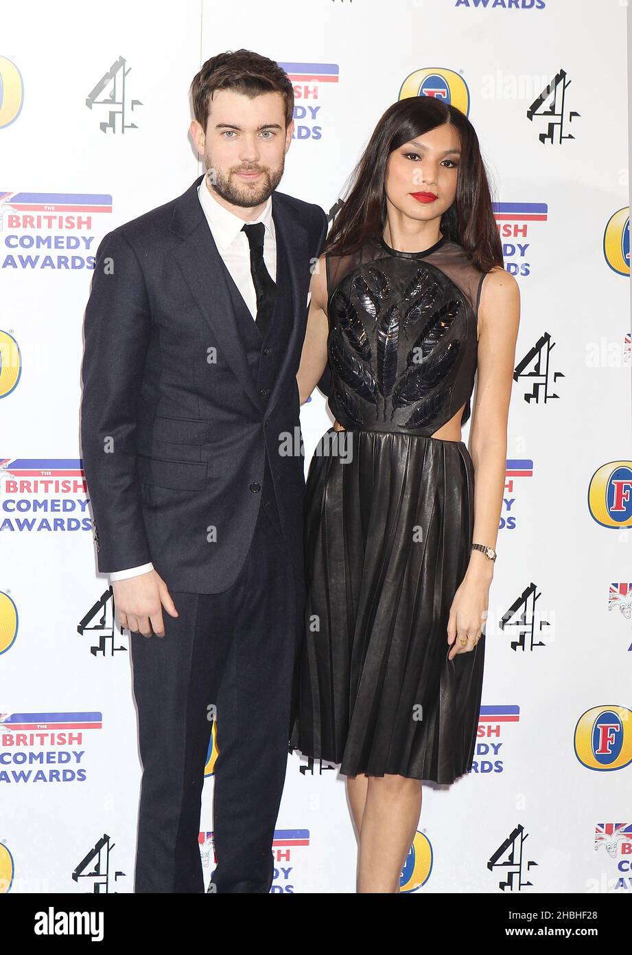 Jack Whitehall und Gemma Chan kommen bei den British Comedy Awards in ...