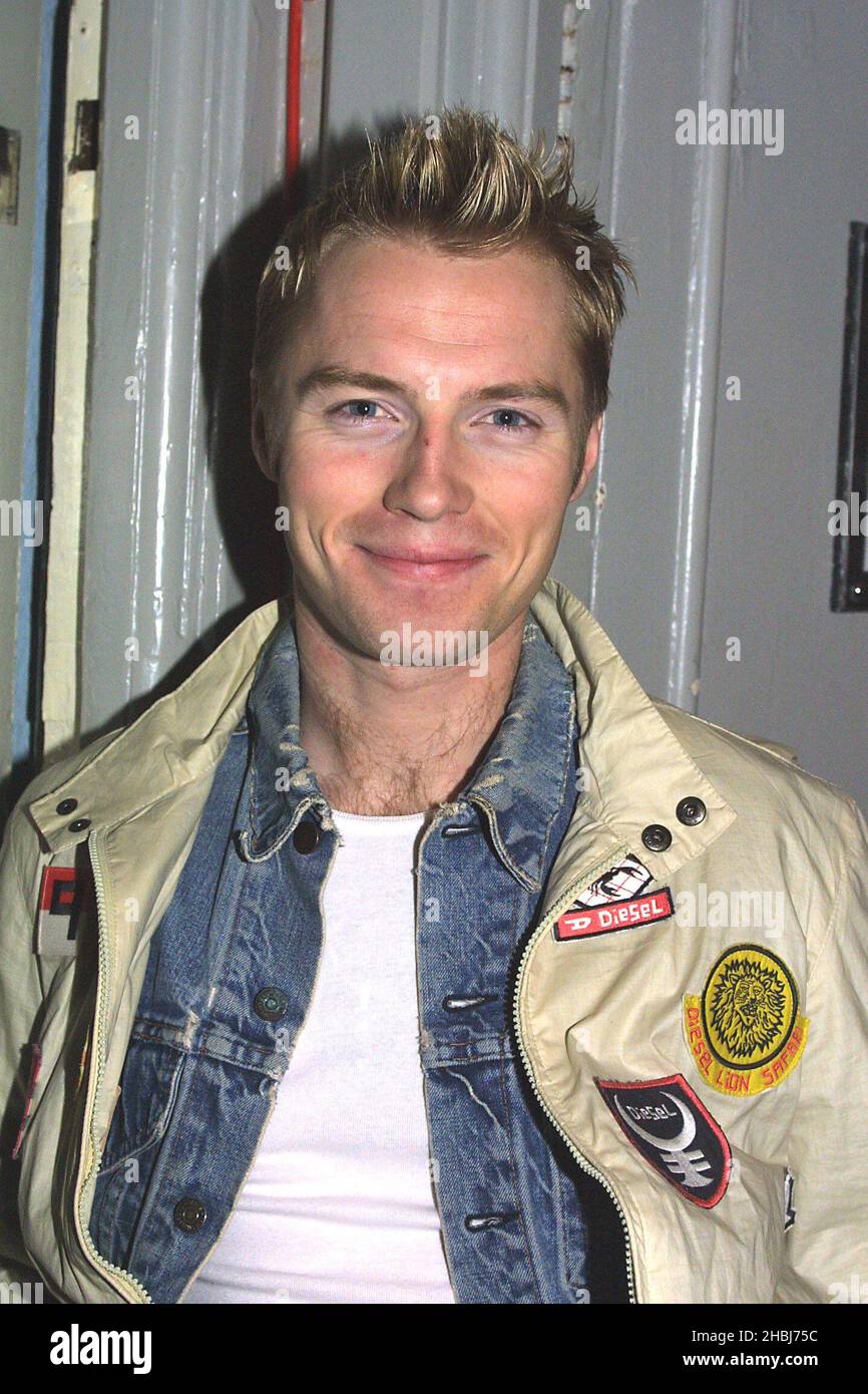 Ronan Keating Backstage nach seinem Auftritt im G.A.Y. Astoria in Soho ...