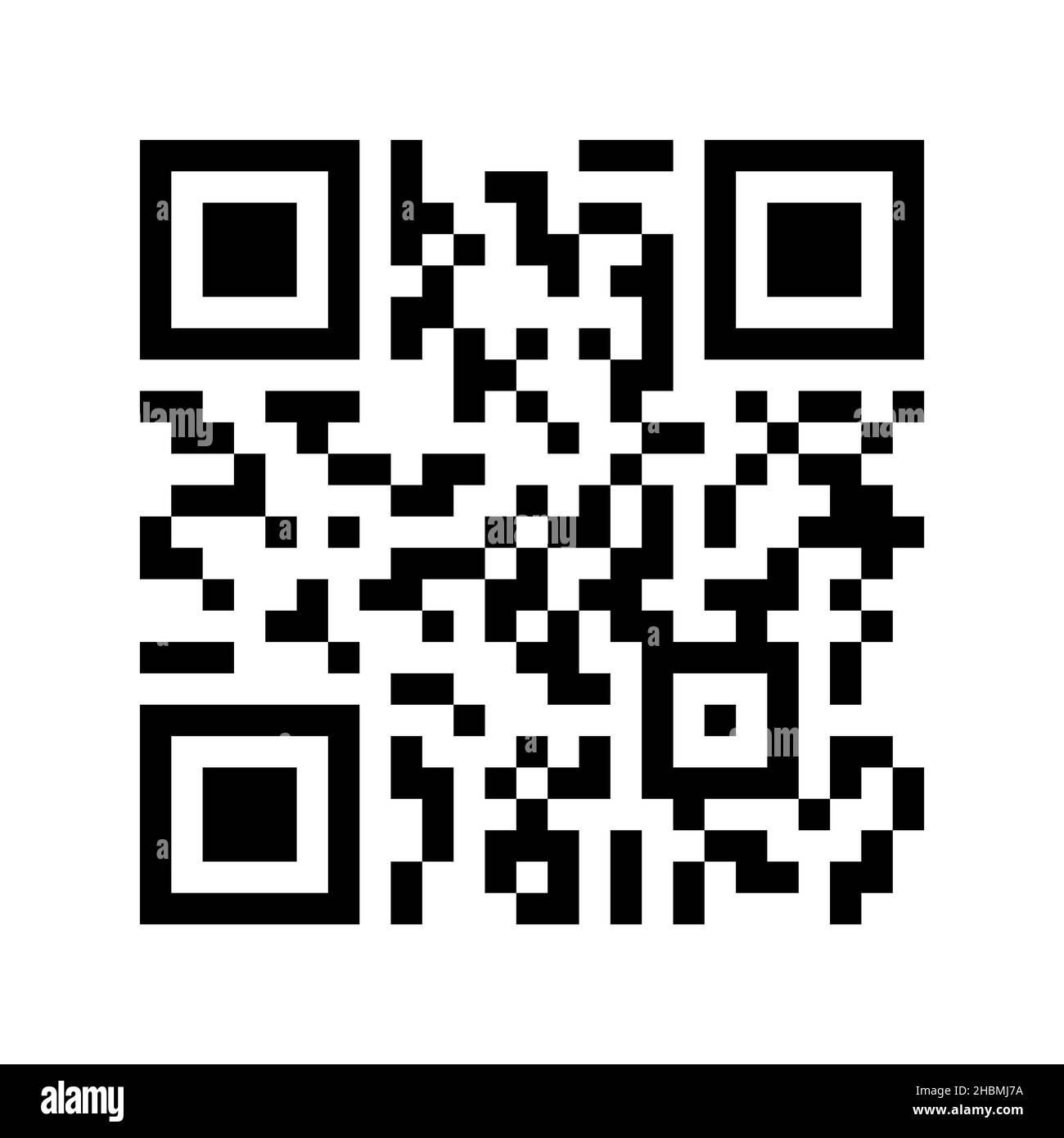 Einfacher QR-Code. Vektor-QR-Code-Symbol auf weißem Hintergrund ...
