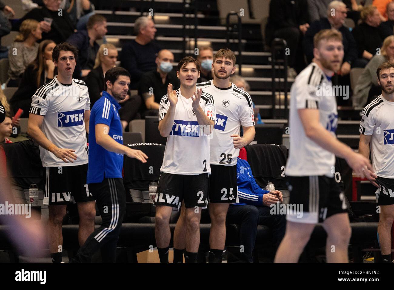 Aalborg, Dänemark. 18th, Dezember 2021. Ludvig Hallback (2) von ...