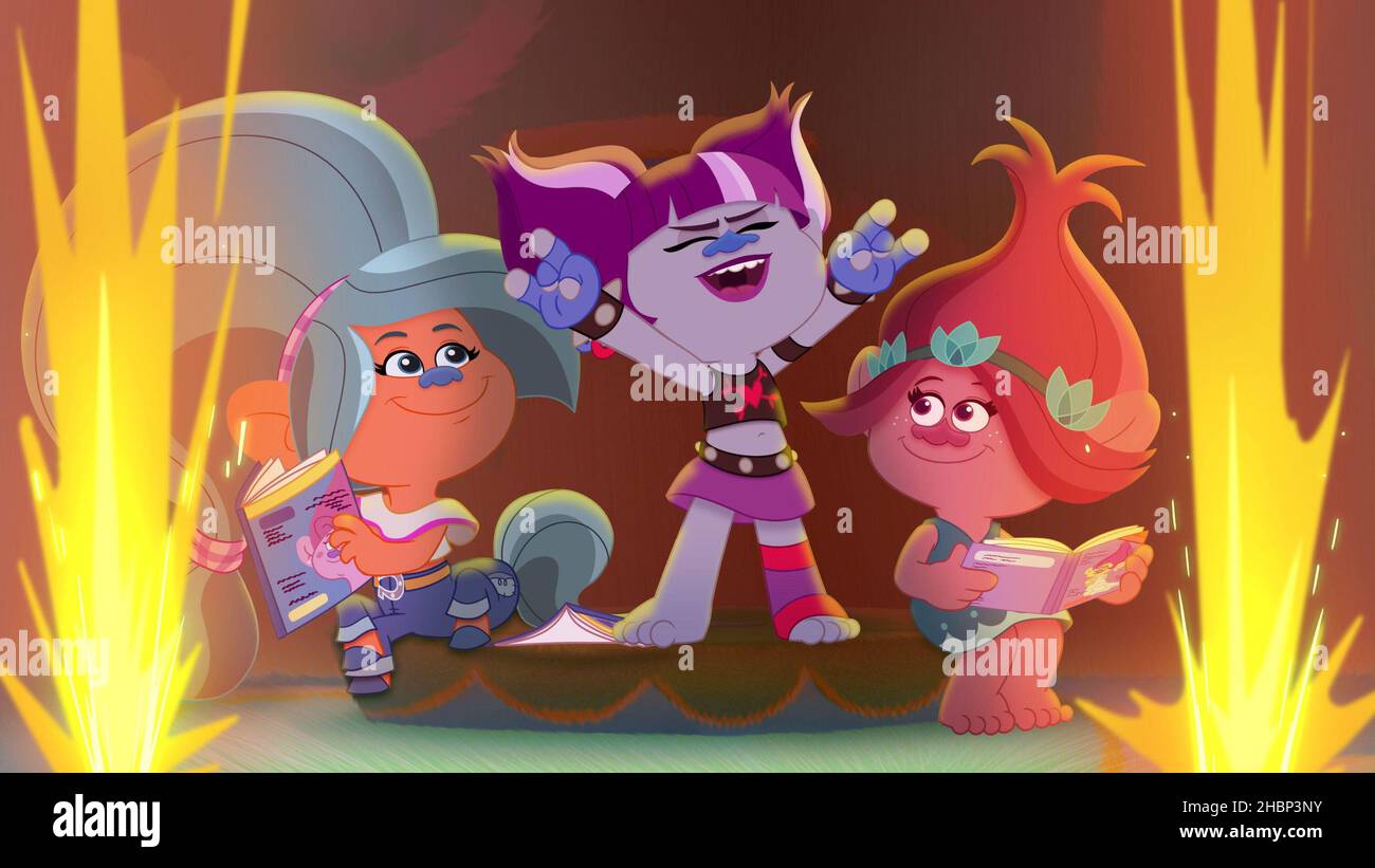 TROLLSTOPIA, (aka TROLLS TOPIA), von links: Holly Darlin' (Stimme: Megan Hilty), Val ...