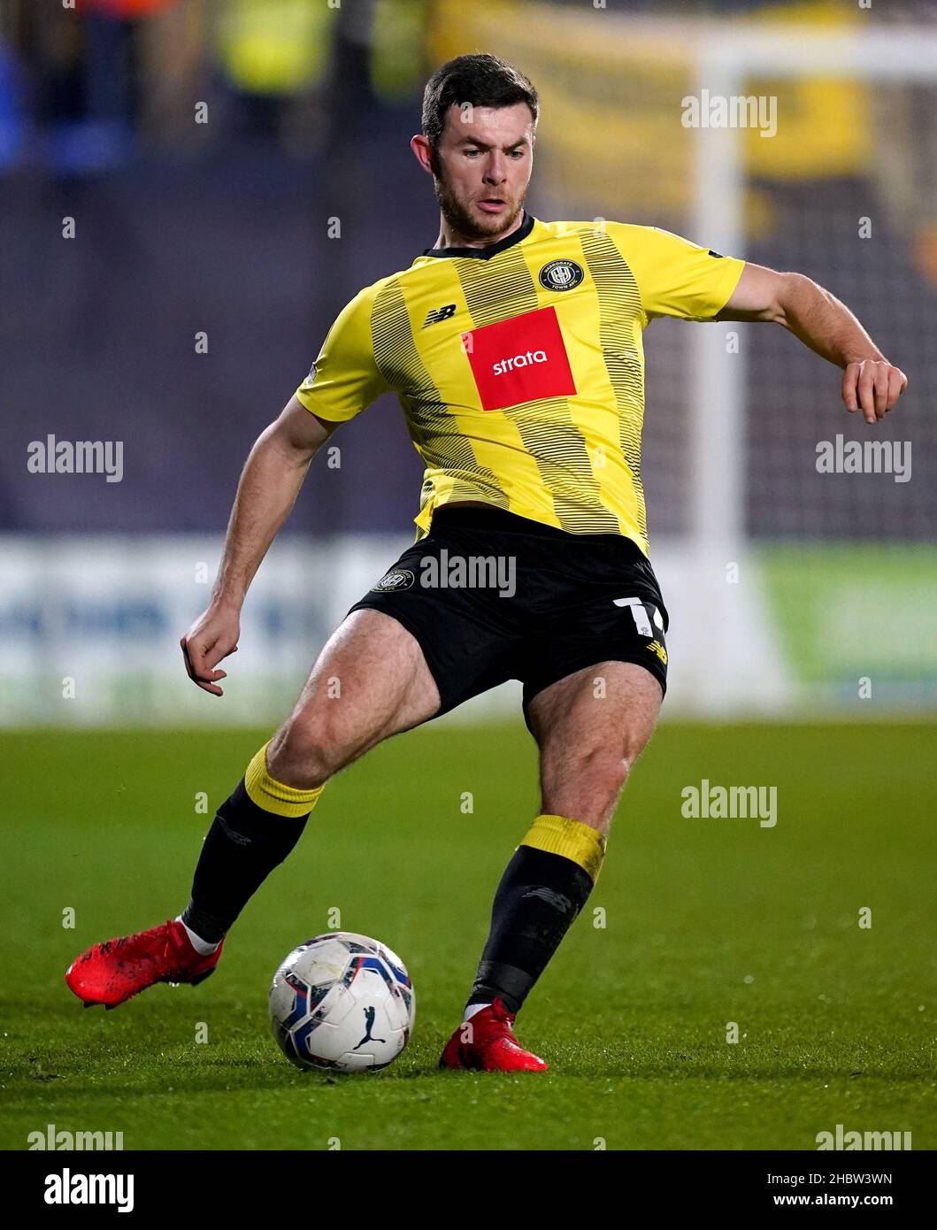 Nathan Sheron von Harrogate Town während des zweiten Runde-Spiels der ...