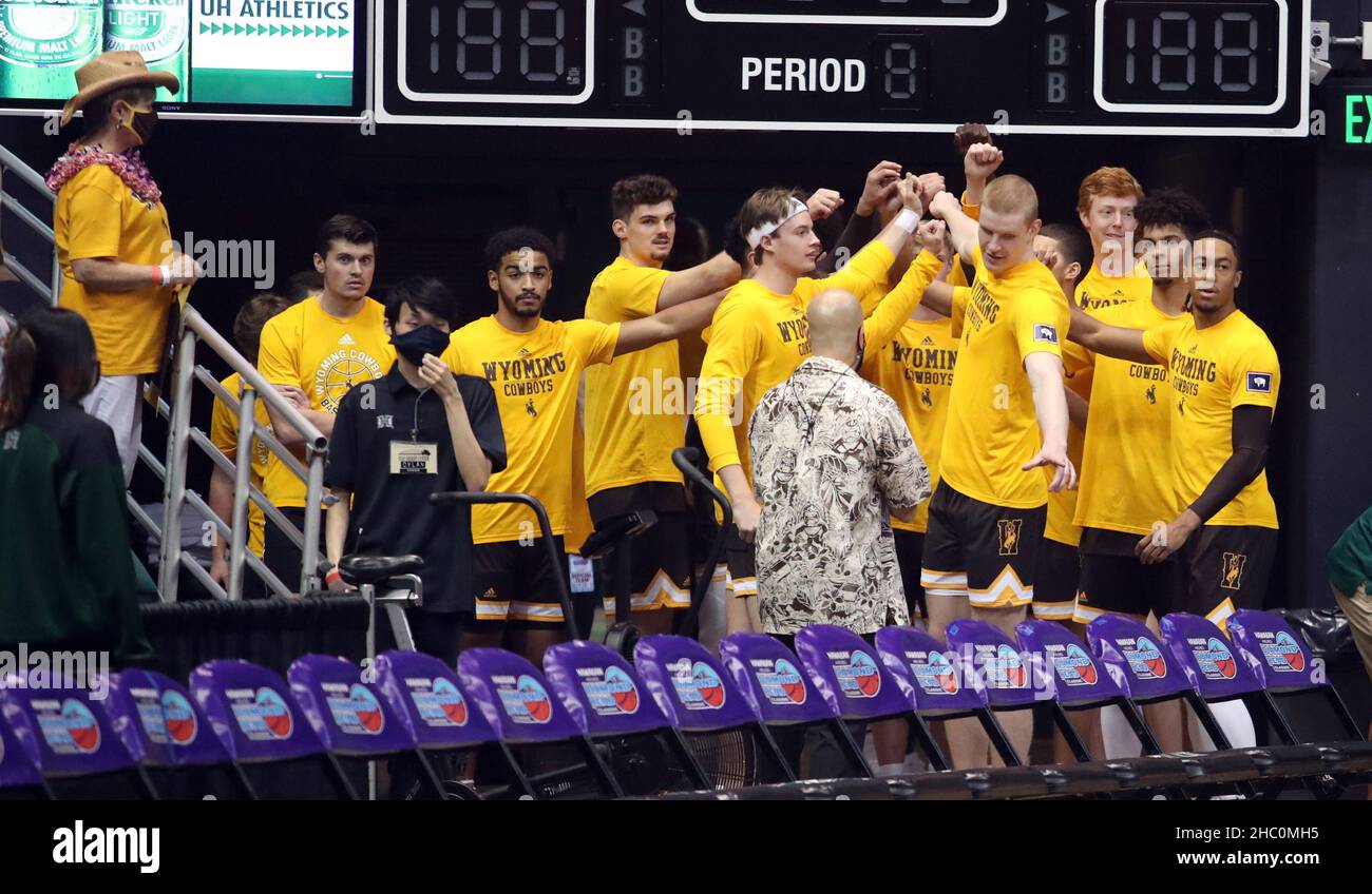 22. Dezember 2021 - die Wyoming Cowboys vor einem Spiel zwischen den ...