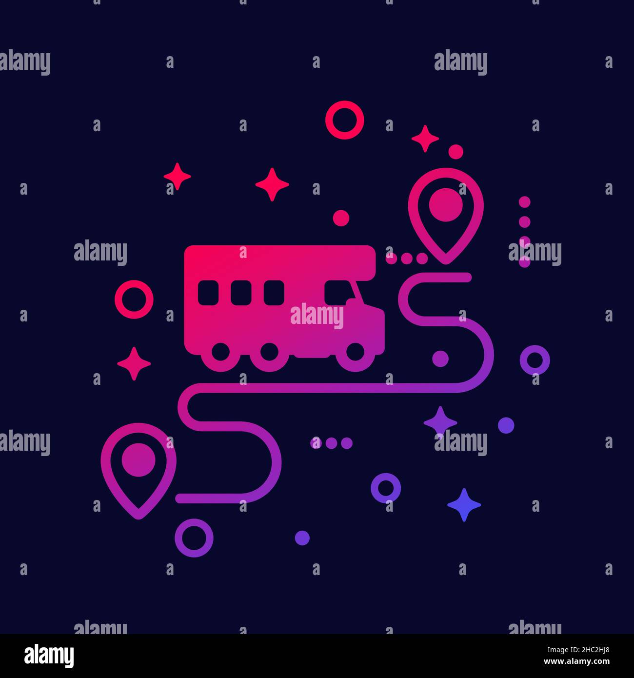 Camp end road Stock-Vektorgrafiken kaufen - Alamy