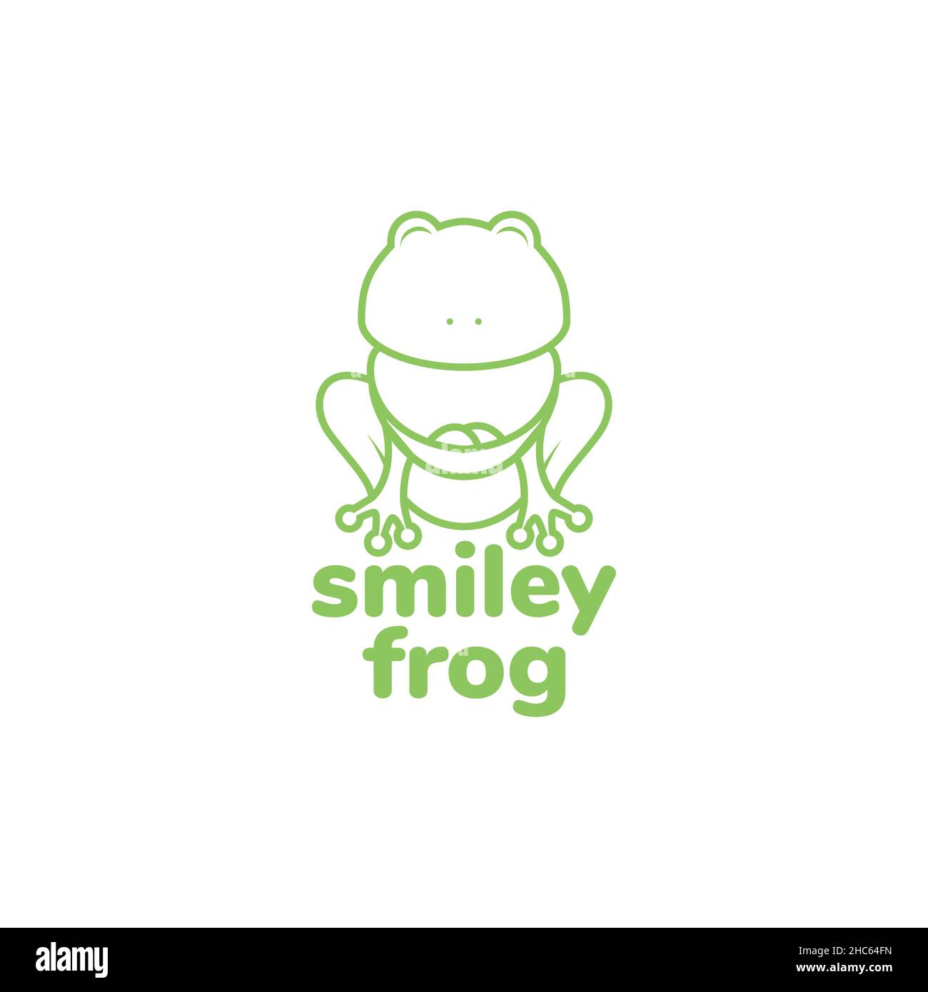 Grün Frosch lachen Logo Design Vektor Grafik Symbol Symbol Zeichen ...