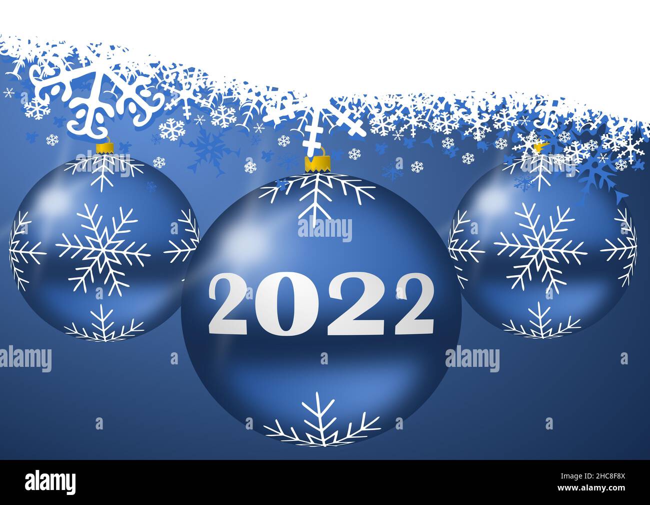 Neujahr 2022 Illustration, Weihnachten Hintergrund mit leerem ...