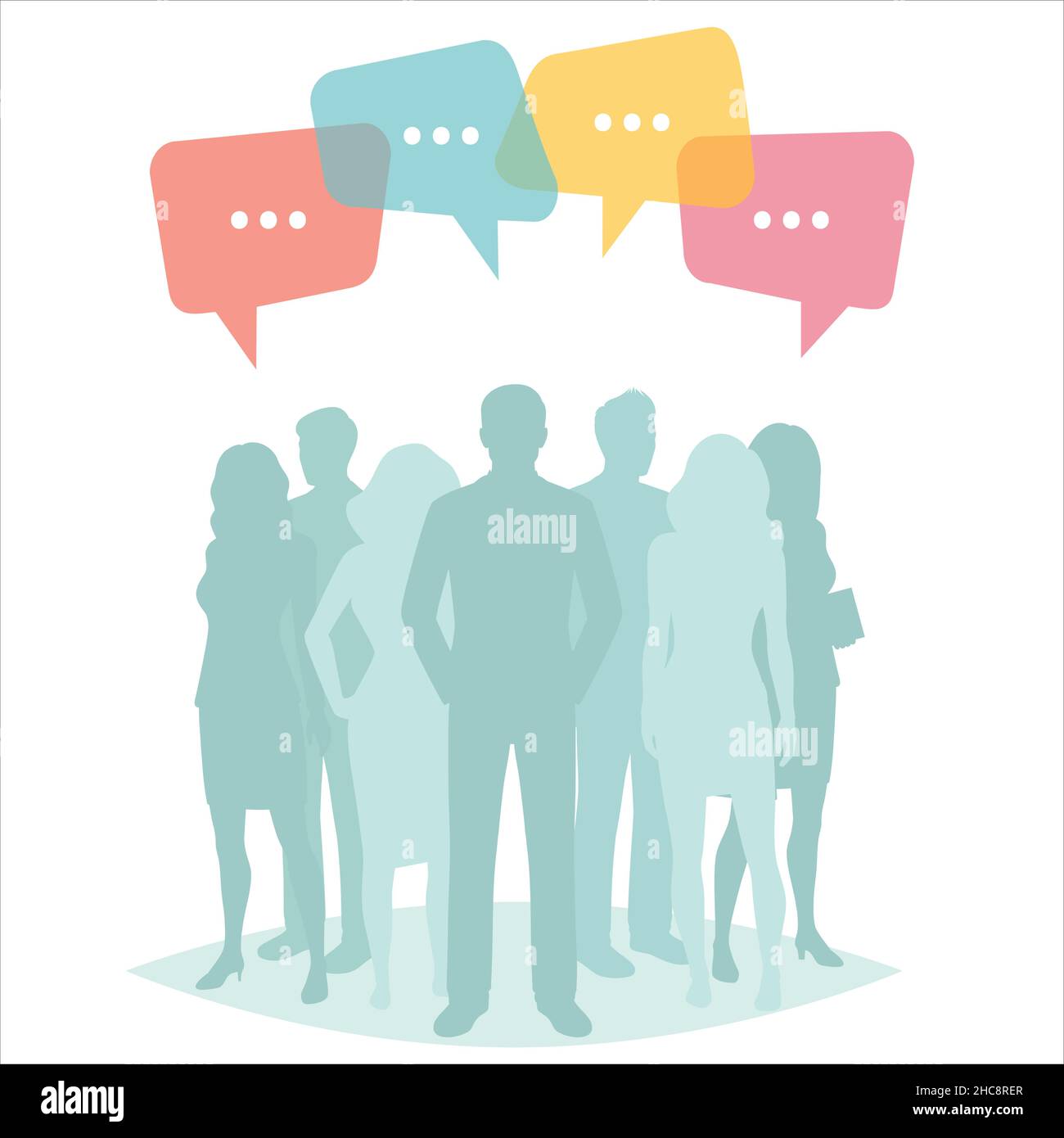 Business silhouette talking connection -Fotos und -Bildmaterial in ...