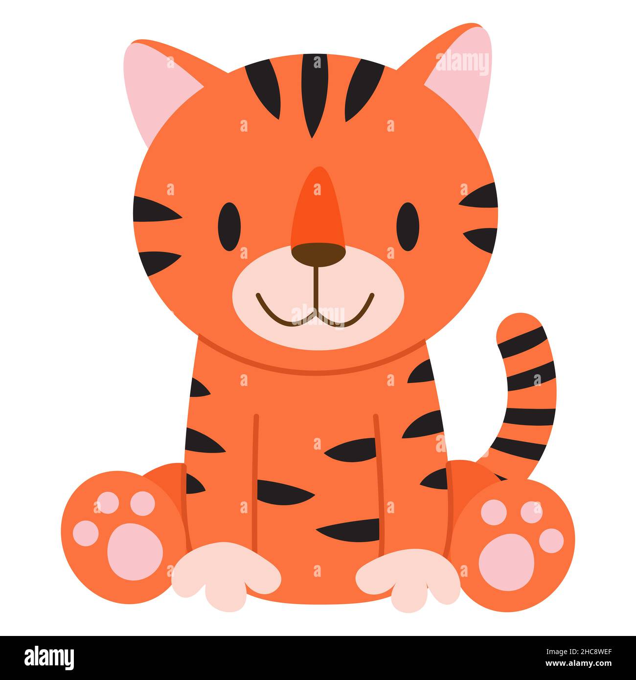 Tiger baby abbildung sitzend Stock-Vektorgrafiken kaufen - Alamy