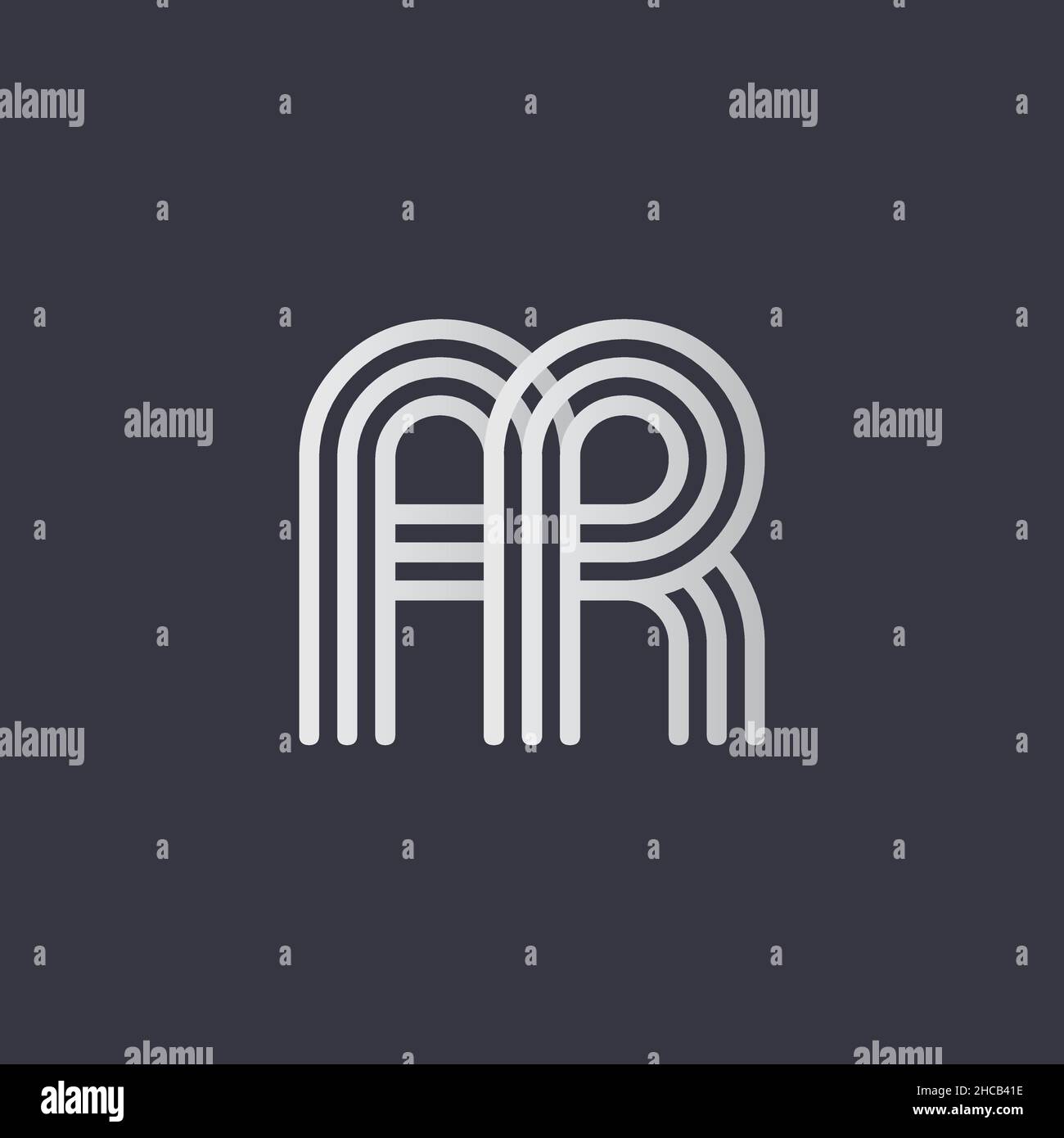 Buchstabe AR Alphabet Logo Zeichen Symbol. Modernes Vektor-Logo-Design ...