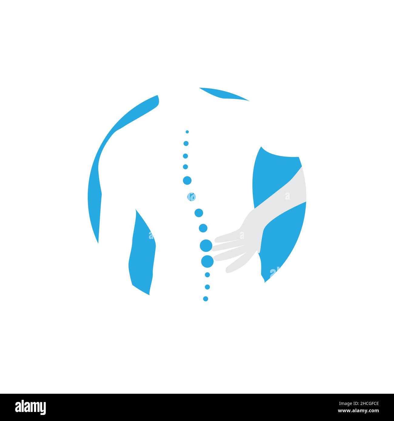 Mensch krank Wirbelsäule Logo Design Vektor Grafik Symbol Symbol ...