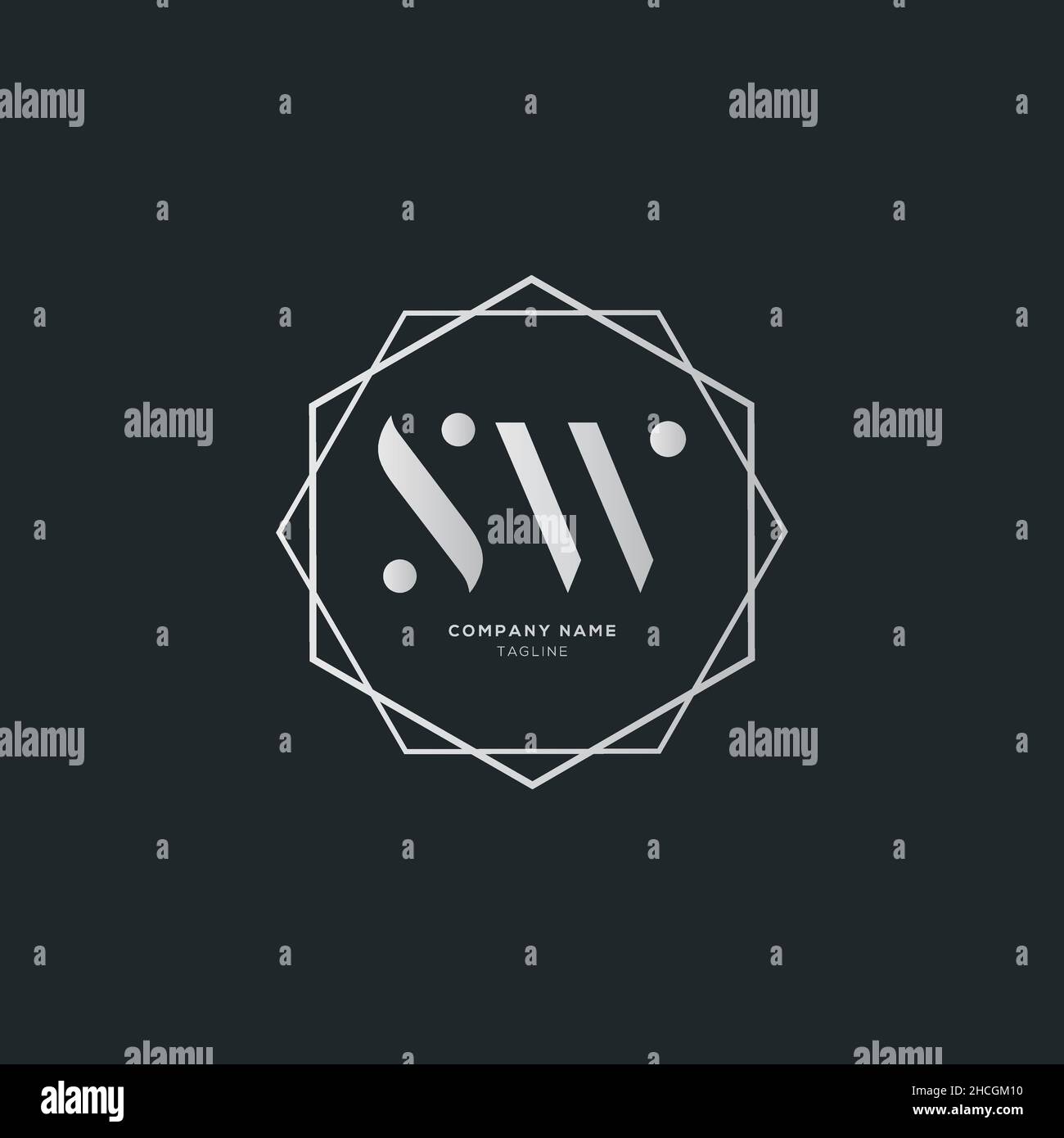 Einzigartiges modernes SW-Buchstabe Business Logo Design Alphabet ...