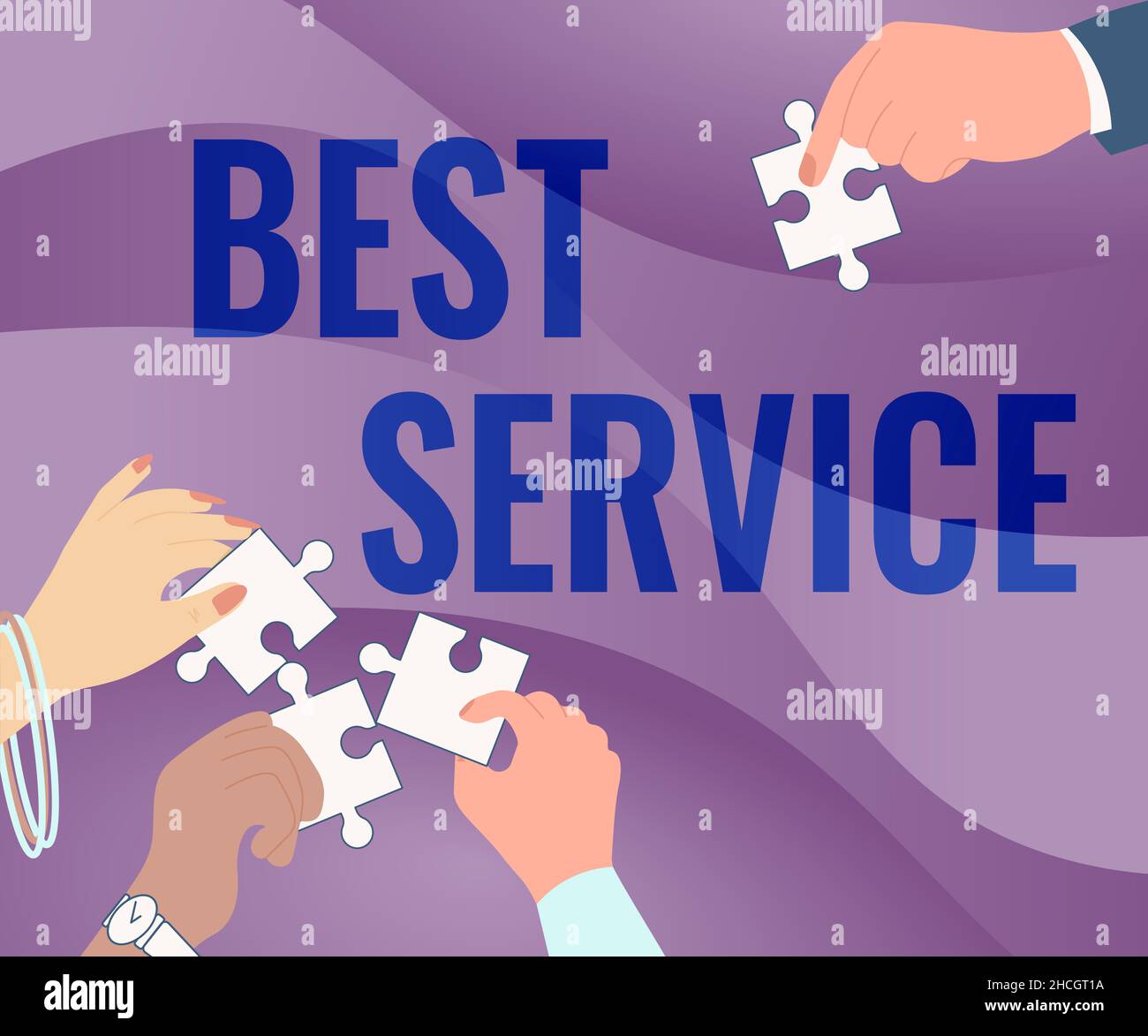 Konzeptunterschrift bester Service. Konzept bedeutet feinste geprüfte ...