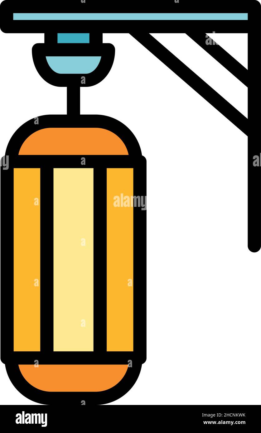 Symbol für Boxsack. Umriss Boxsack Vektor Symbol Farbe flach isoliert ...