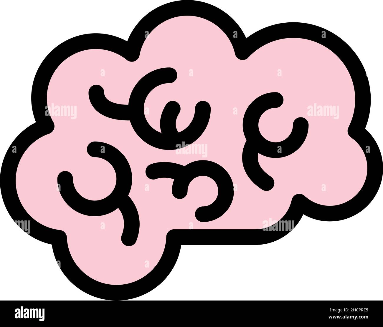 Intellekt-Gehirn-Symbol. Kontur Intellekt Gehirn Vektor Symbol Farbe ...