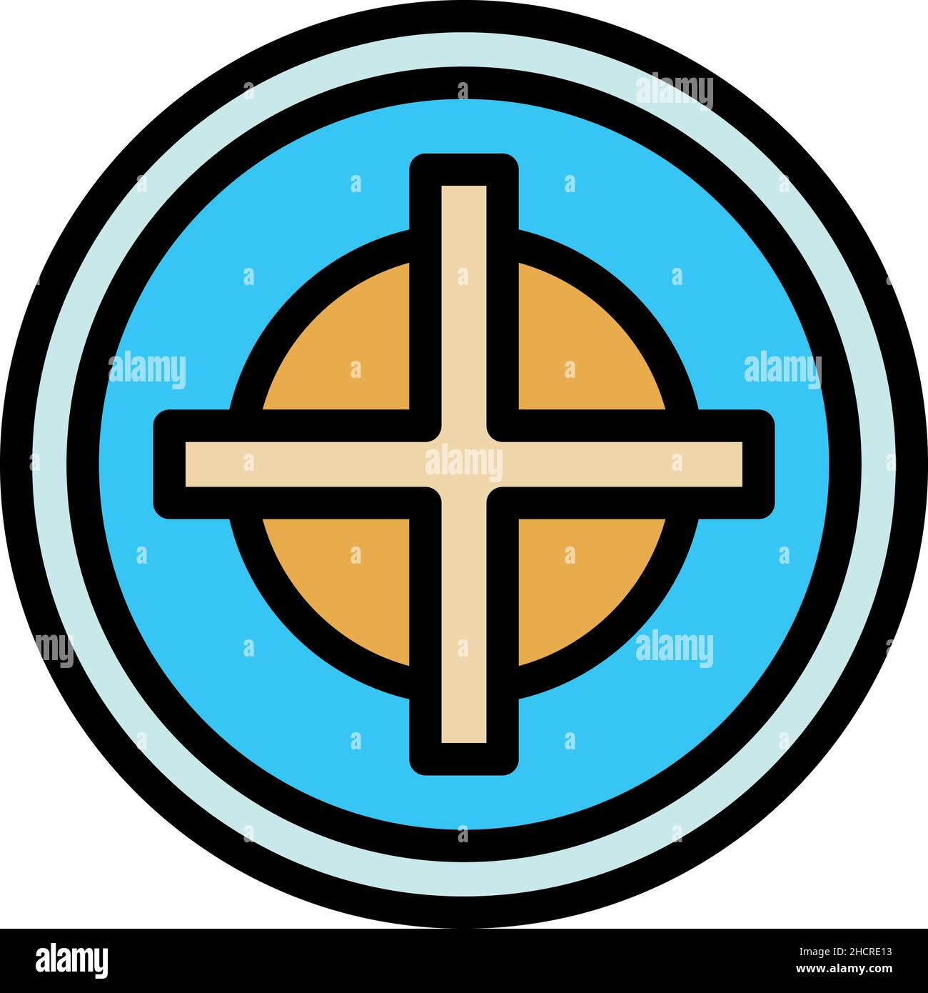 Symbol für Bodenschachtloch. Kontur Boden Schachtvektor Symbol Farbe ...