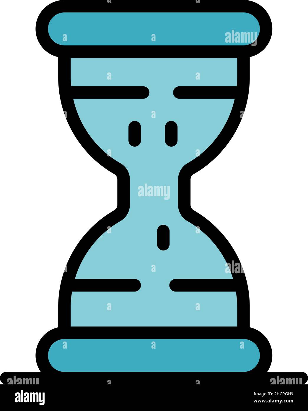 Sanduhr-Symbol. Kontur Sanduhr Vektor Symbol Farbe flach isoliert Stock ...