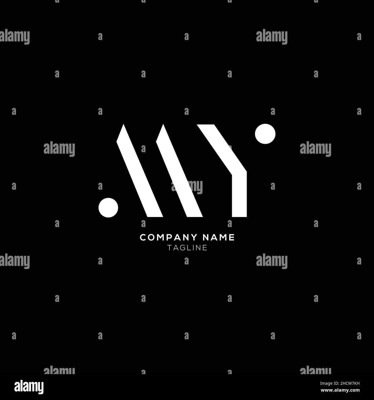 Einzigartiges modernes MY Letter Business Logo Design Alphabet Symbol ...