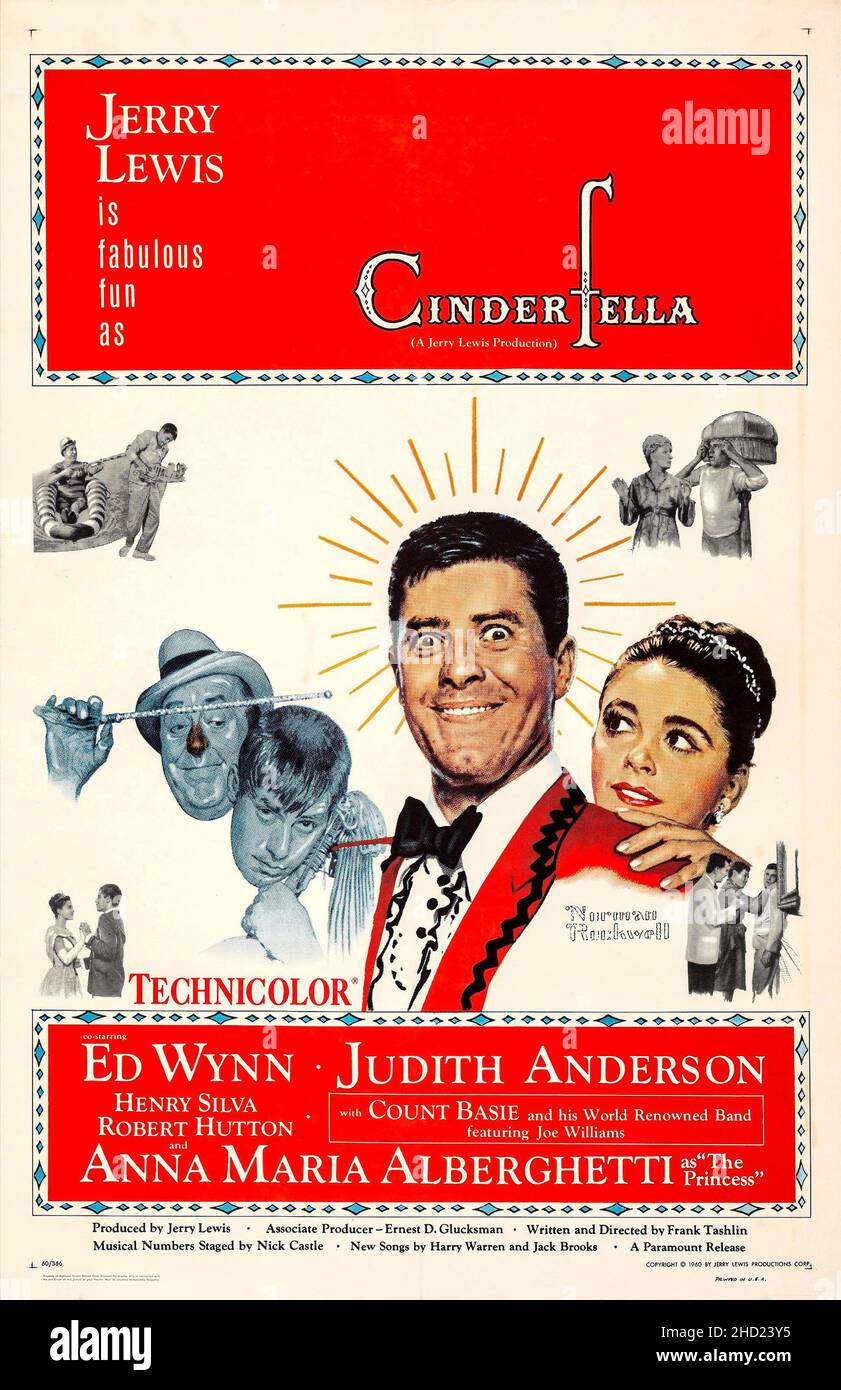Cinderfella (1960 Poster) Jerry Lewis, Ed Wynn, Judith Anderson ...