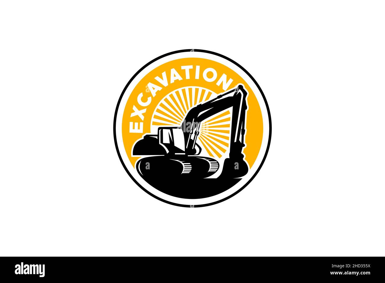 Vorlage für Bagger-Logo. Schwere Ausrüstung Logo Vektor für ...