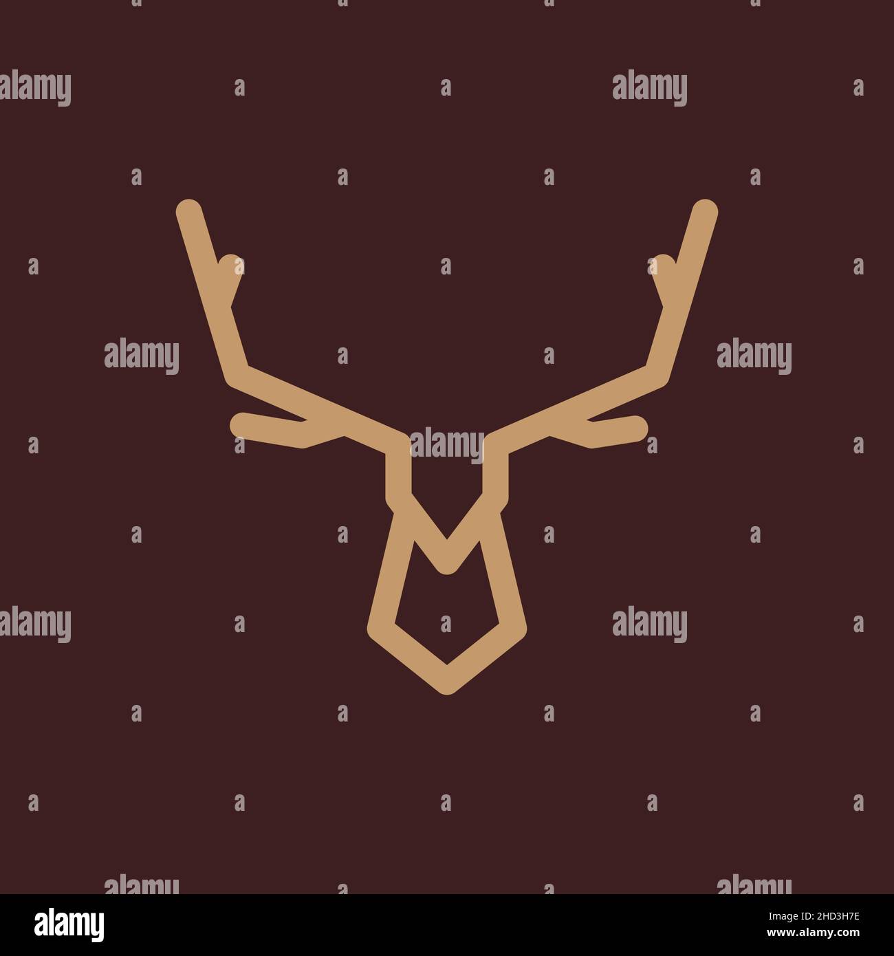 Linie isoliert Kopf Hirsch moderne Logo Design Vektor Grafik Symbol ...