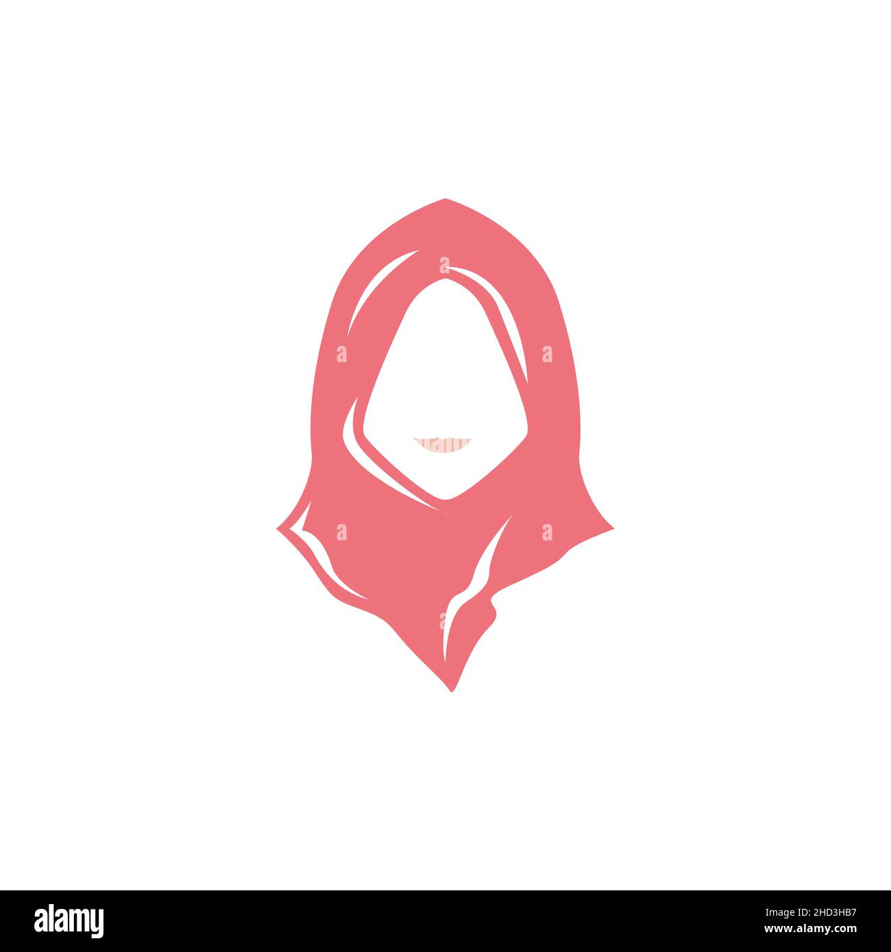 Feminines Gesicht Frau mit Hijab Logo Design Vektor Grafik Symbol ...