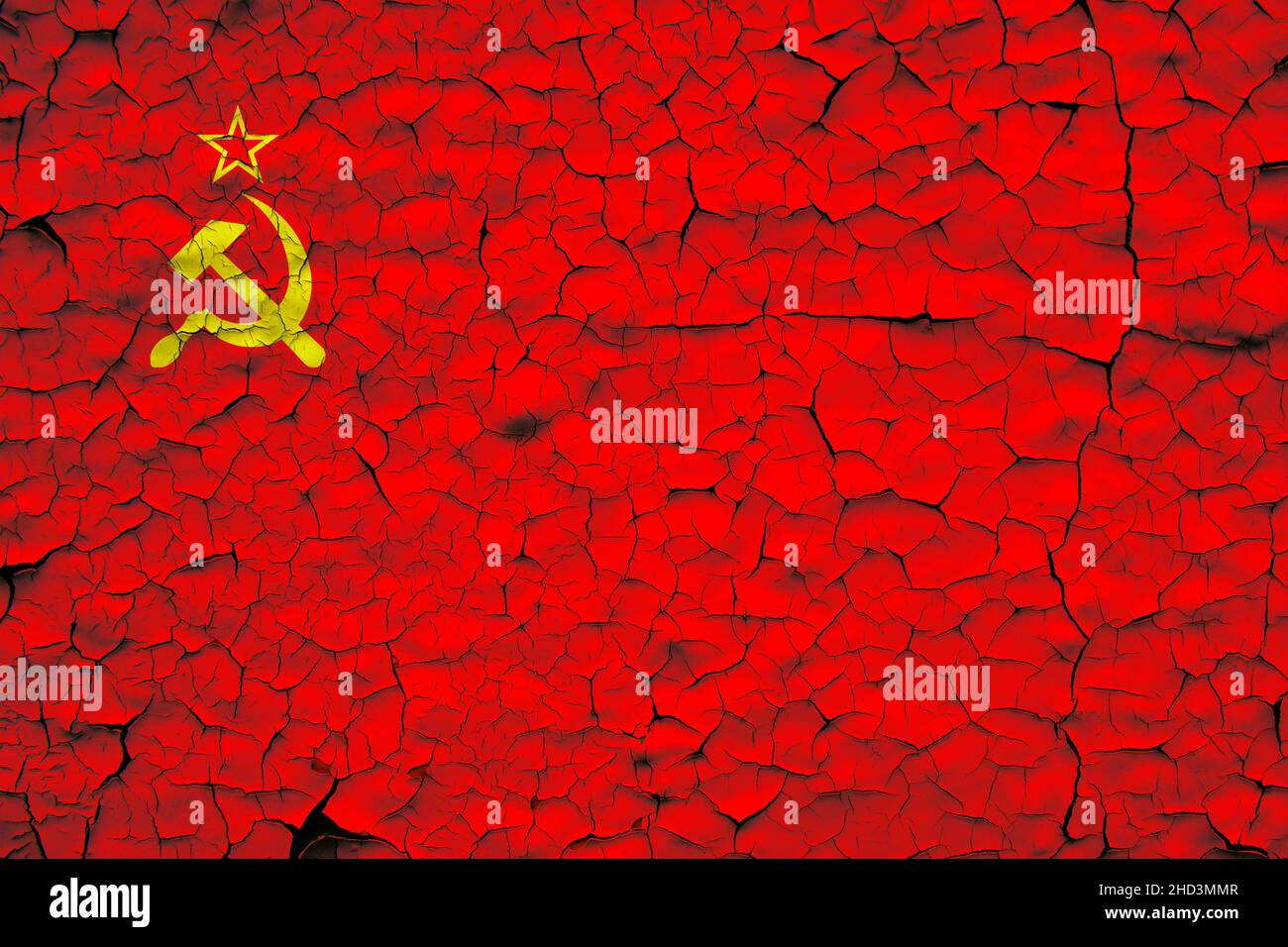 Die Flagge der Union der Sozialistischen Sowjetrepubliken (UdSSR ...