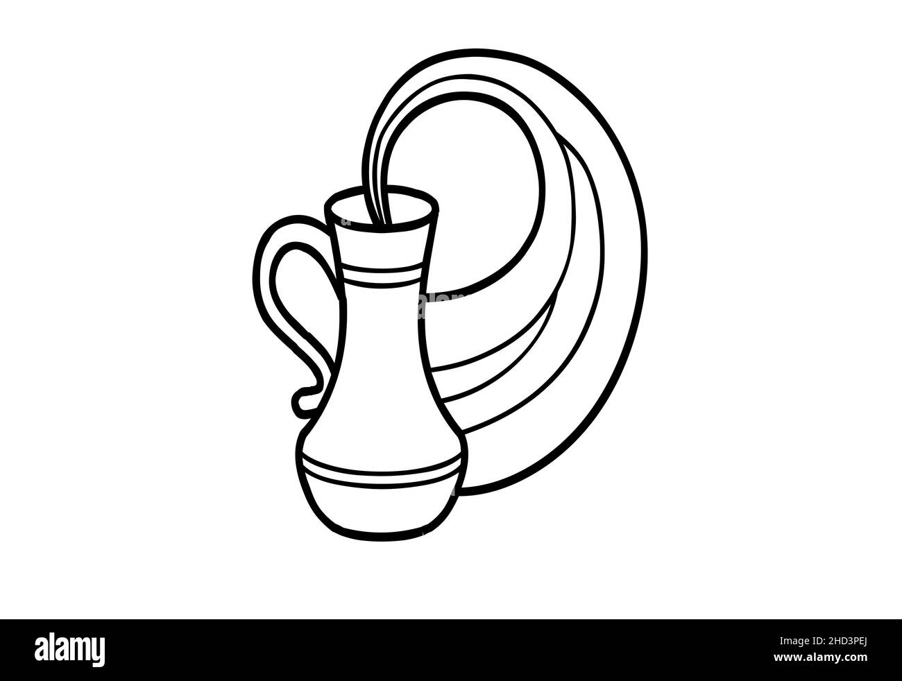 Der Wassermann Tierkreis Symbol, Horoskop Zeichen auf weißem ...